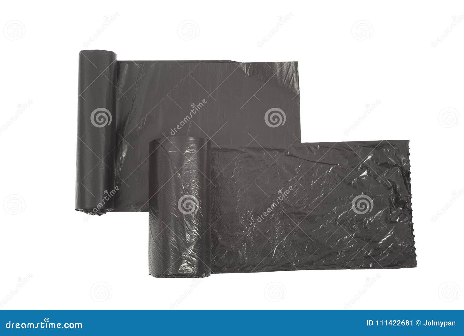 Trash or Garbage Bags Rolled and Isolated Stock Image - Image of ...