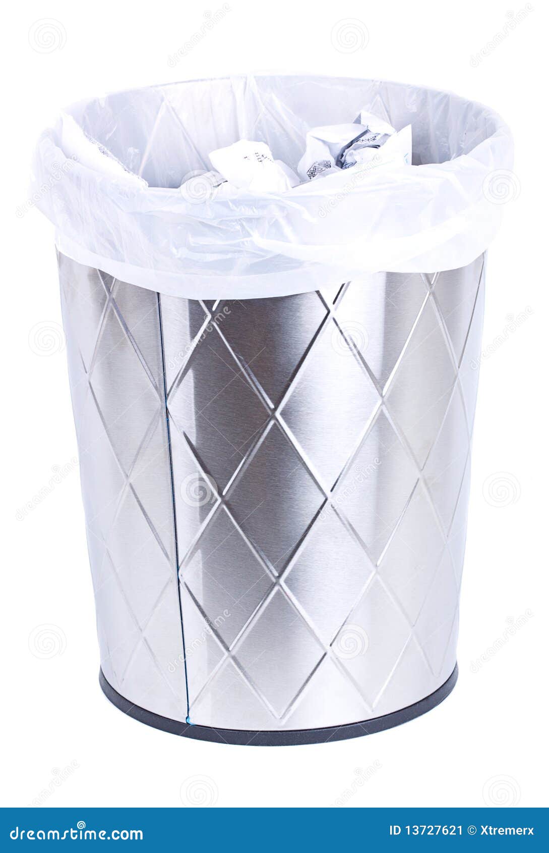 Trash Garbage Bin Isolated On White. Stock Image - Image of container ...