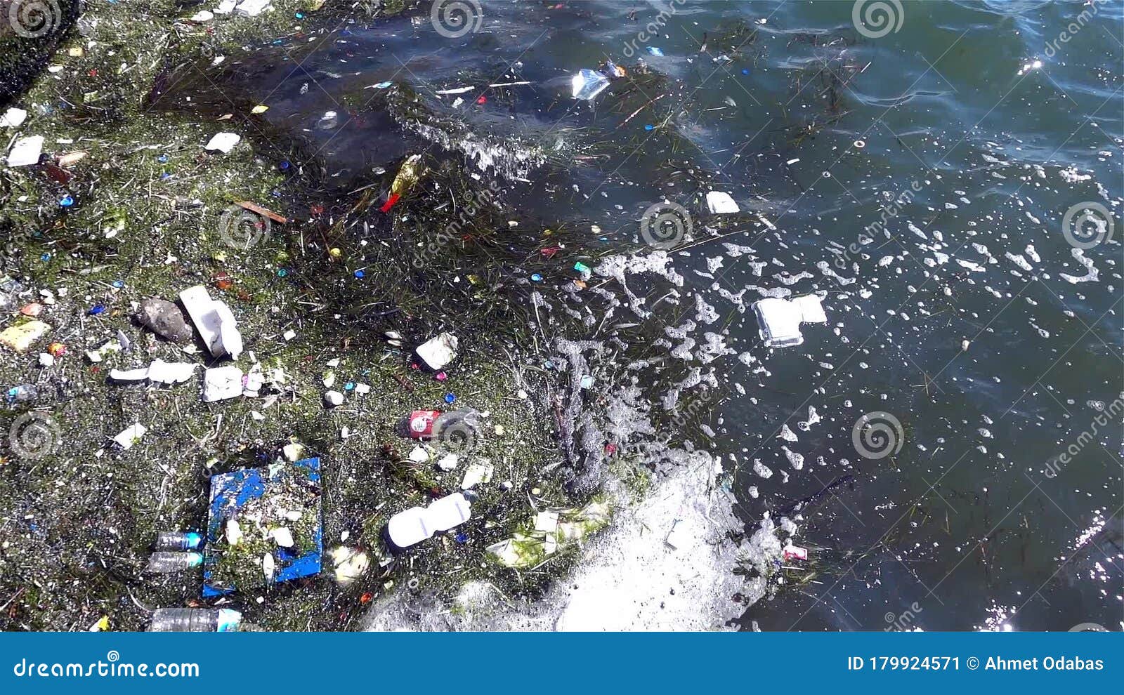 Trash and Garbage Floating on the Surface of the Water Stock Video ...