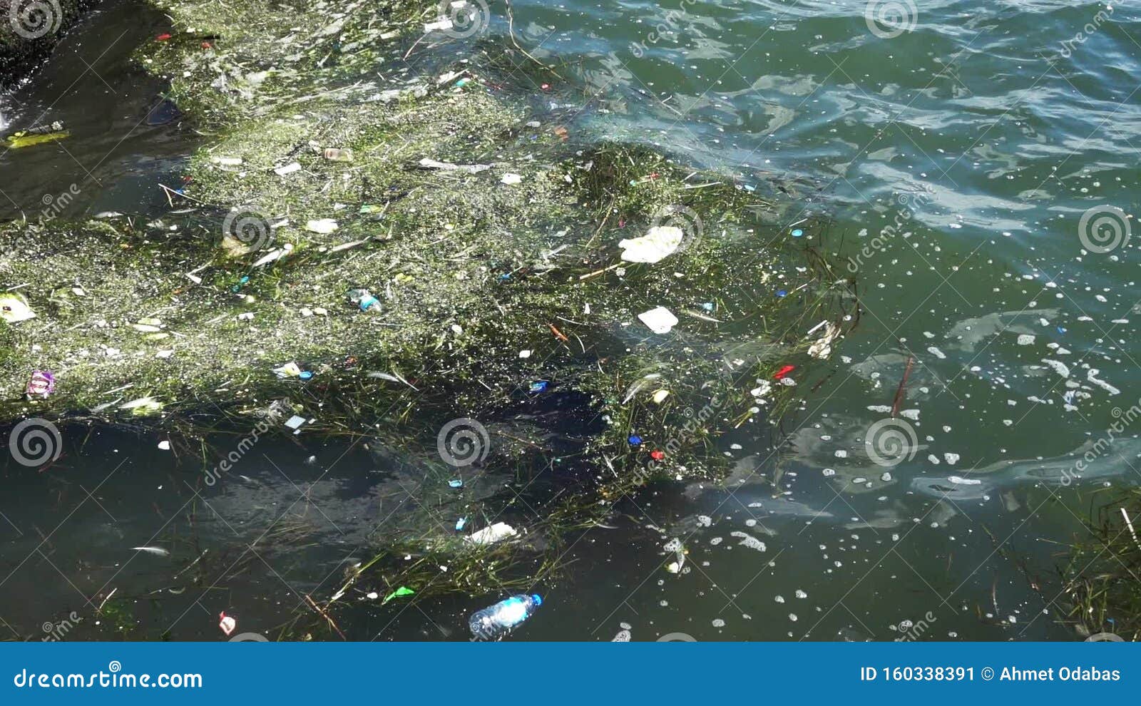 Trash and Garbage Floating on the Surface of the Water Stock Video ...