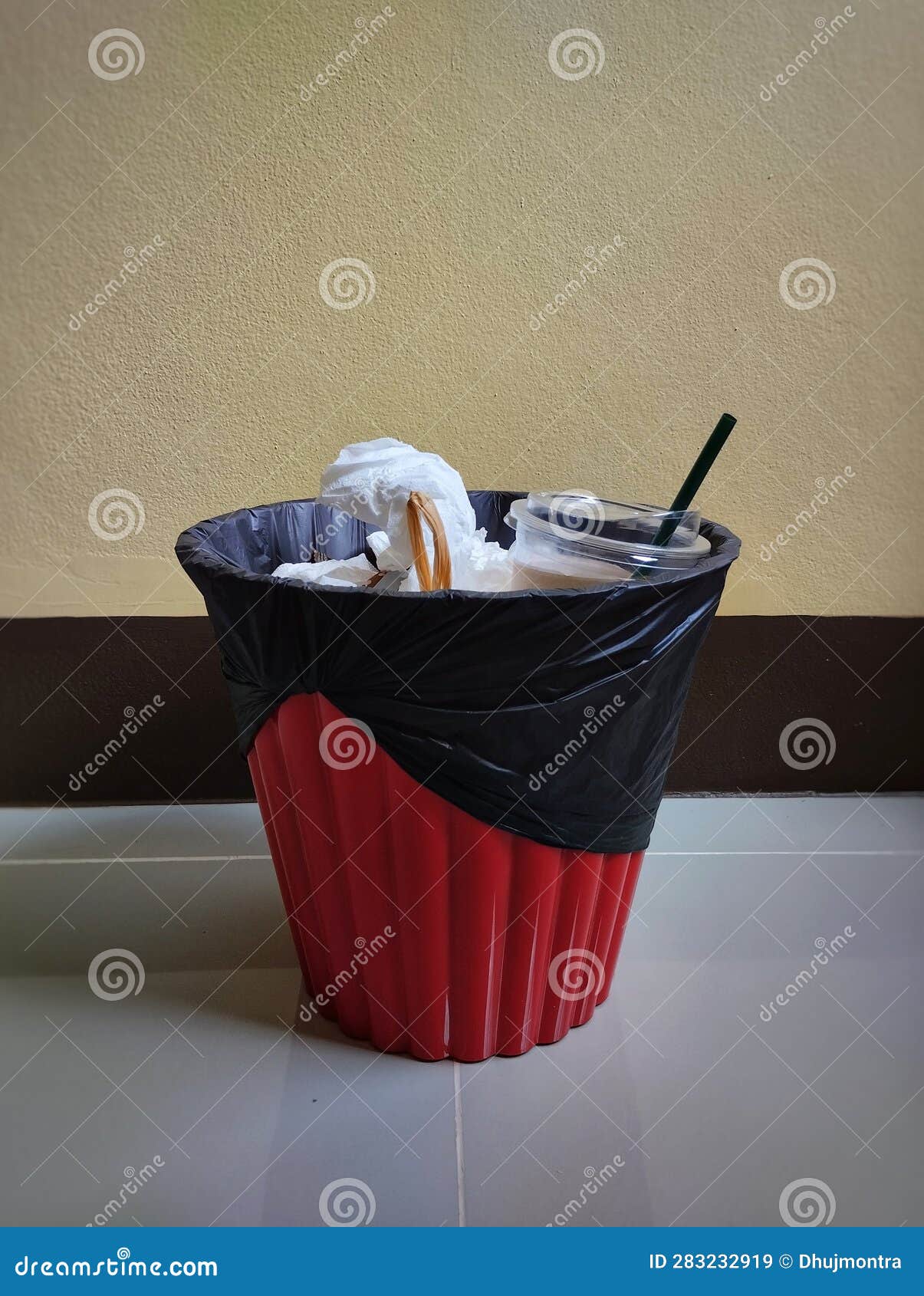 Trash with Garbage in the Office. Stock Image - Image of life ...