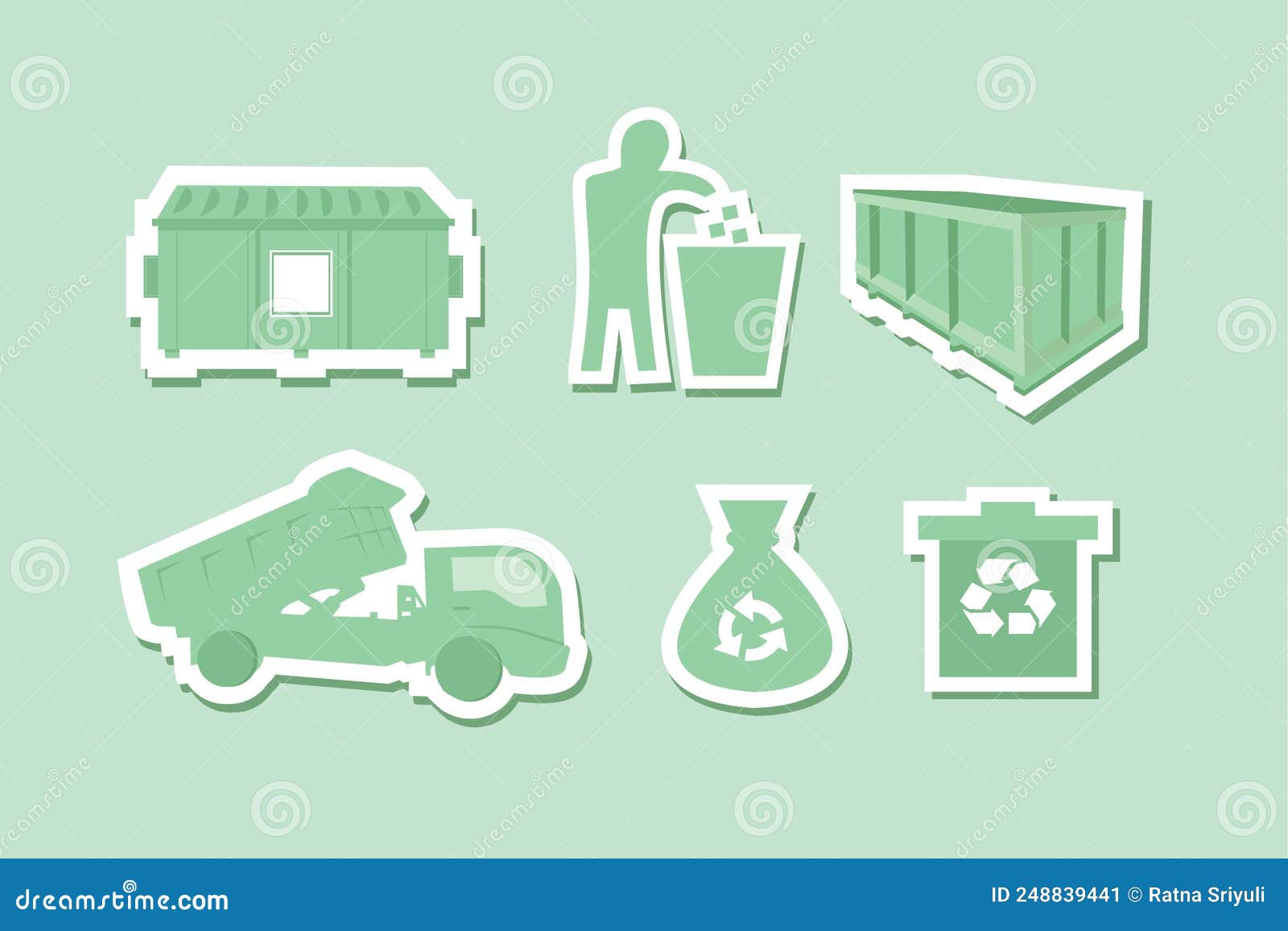 Trash, Garbage and Waste Design Vector Stock Vector - Illustration of ...