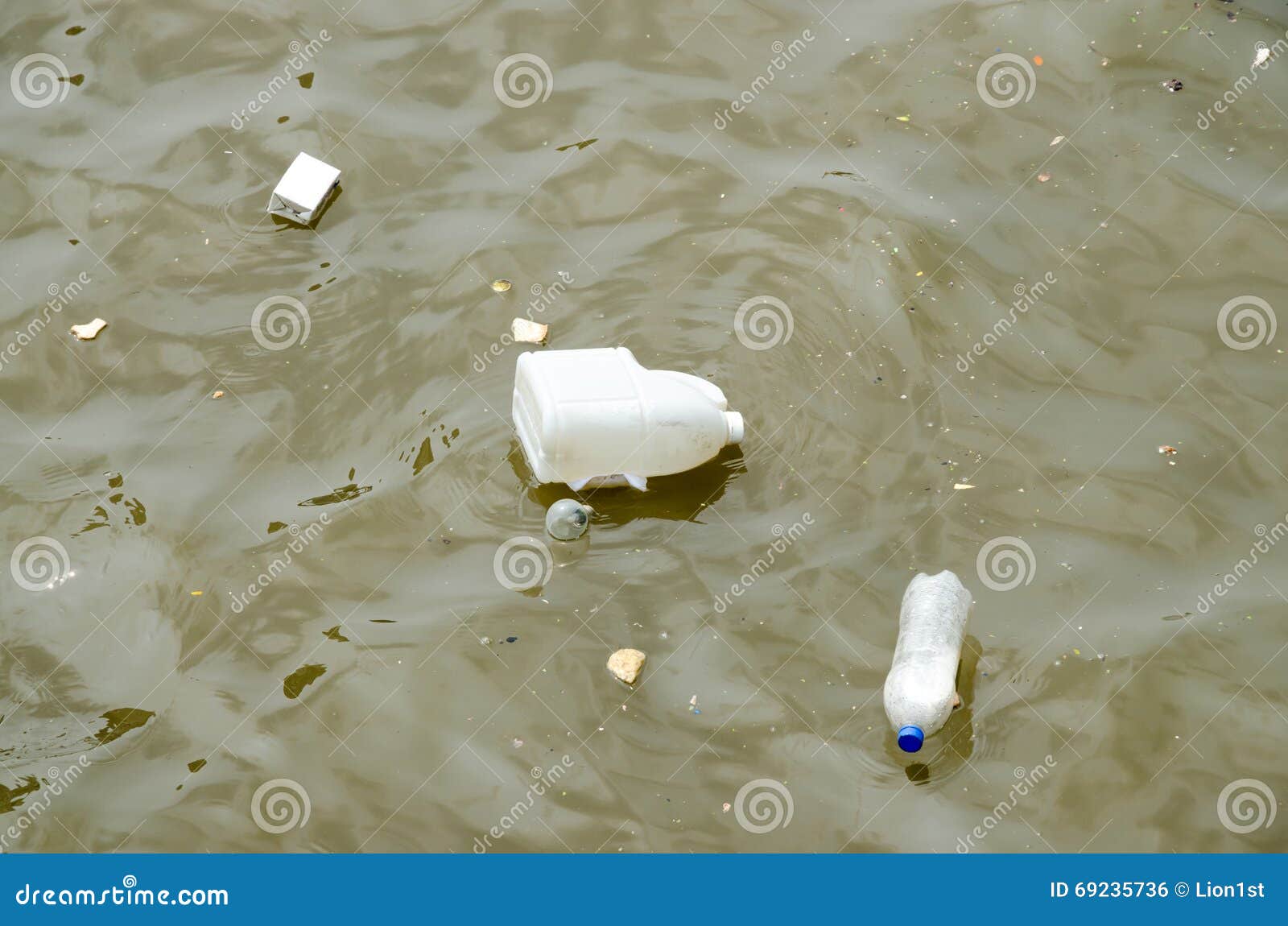 Trash and Garbage in water stock photo. Image of environment - 69235736