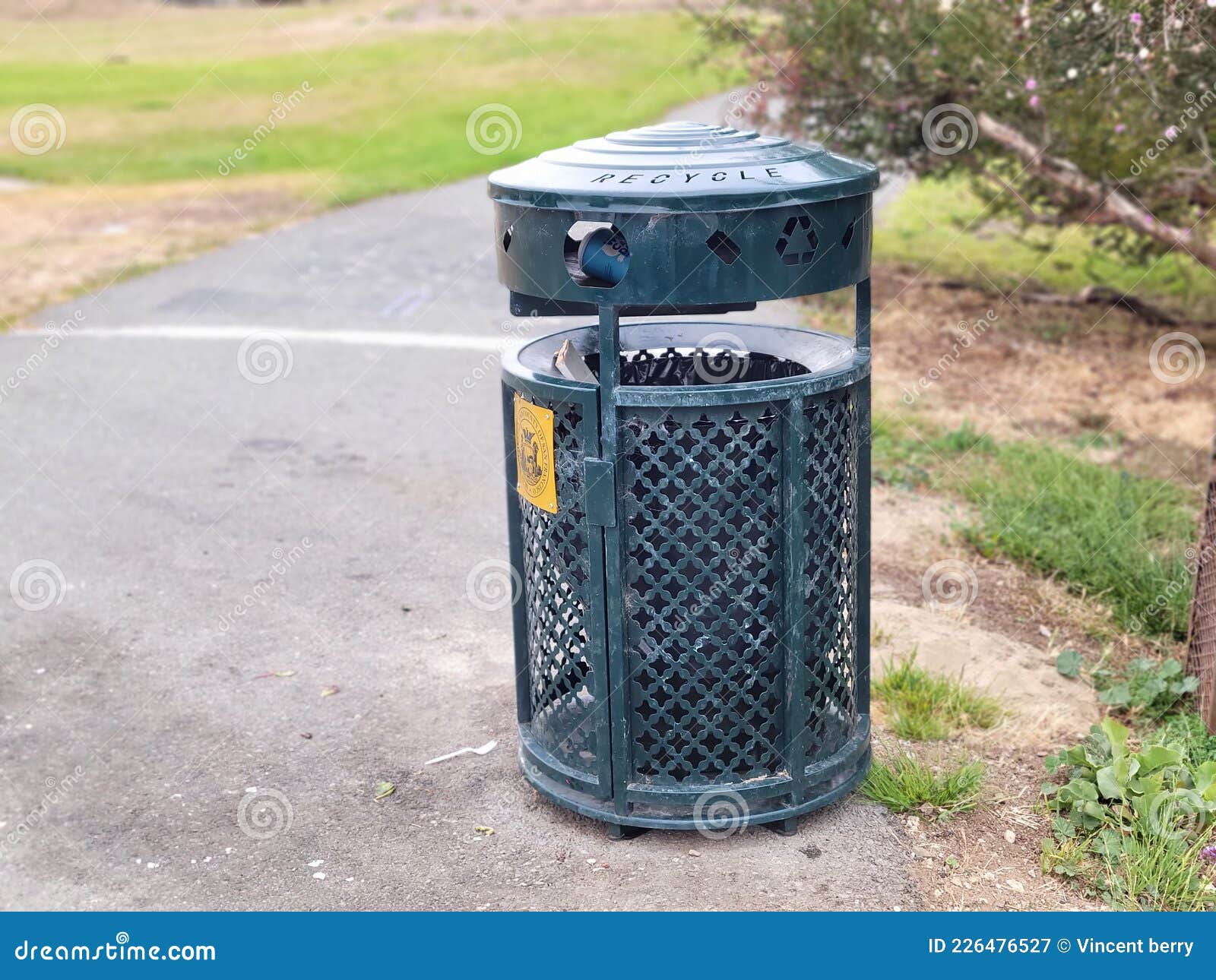 Trash green garbage stock image. Image of garden, backyard - 226476527