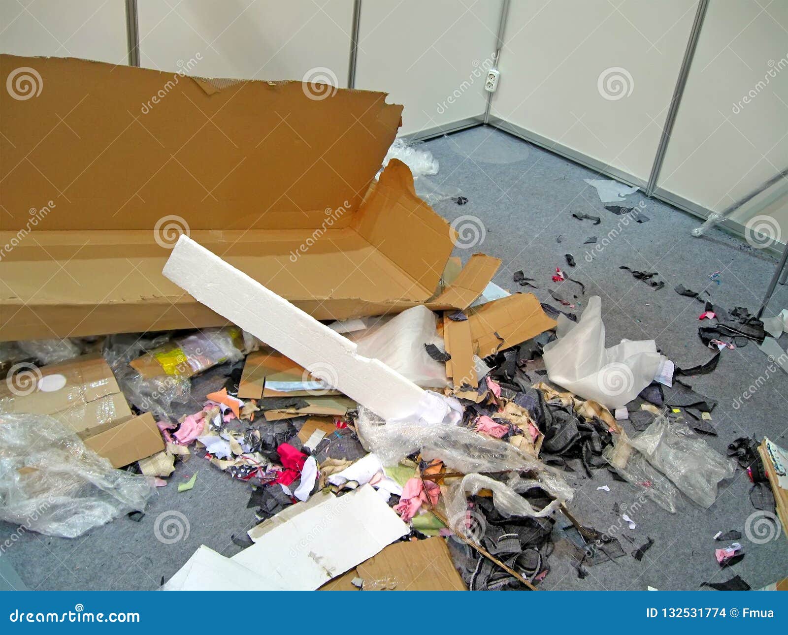Trash Heap in Abandoned Office, Polluted Environment Diversity Stock ...