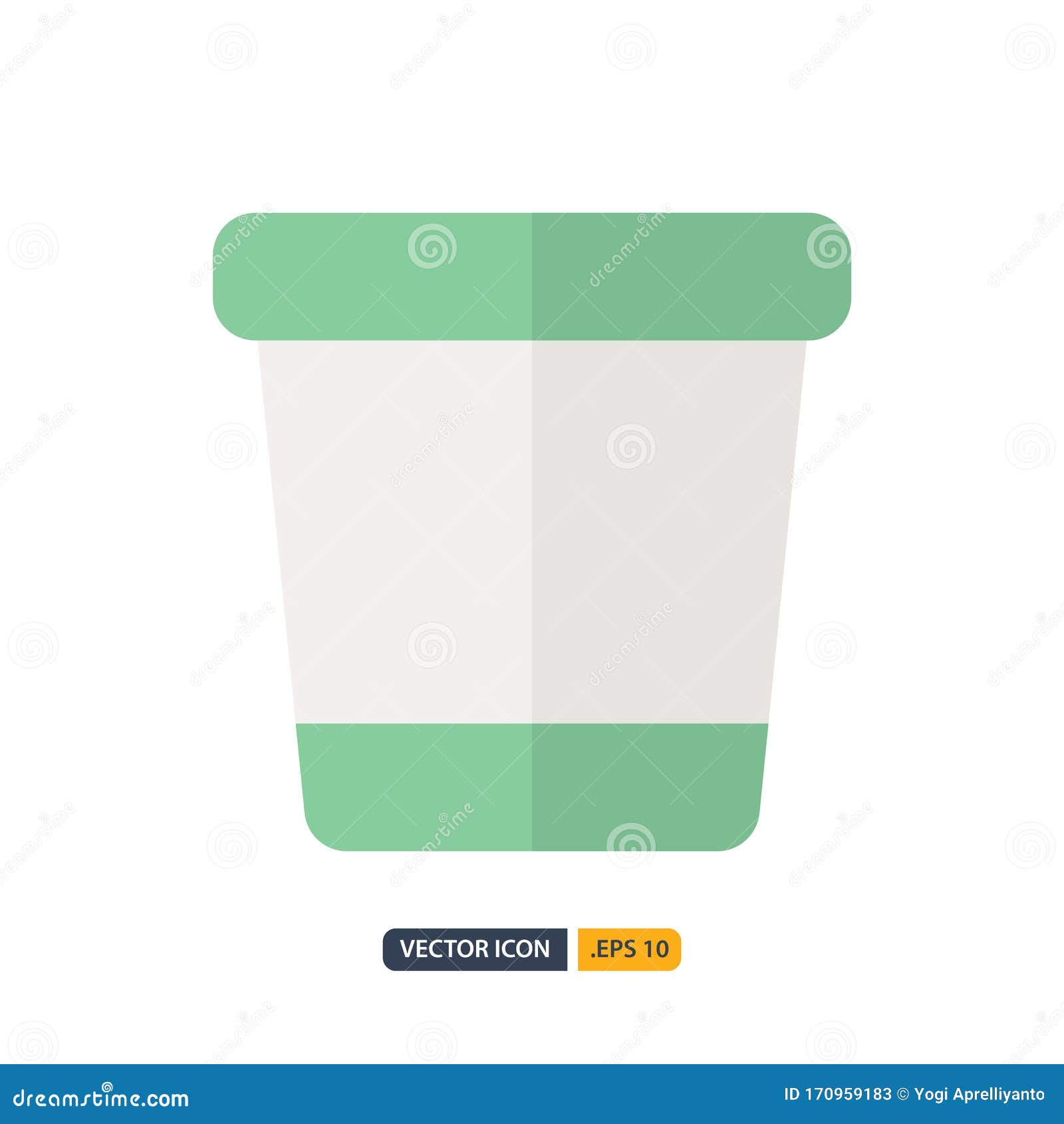 Trash Icon in Flat Style Isolated on White Background. for Your Web ...