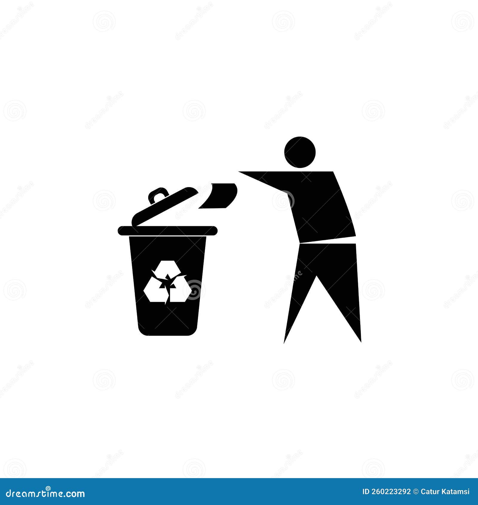 Trash icon logo vector stock illustration. Illustration of icon - 260223292