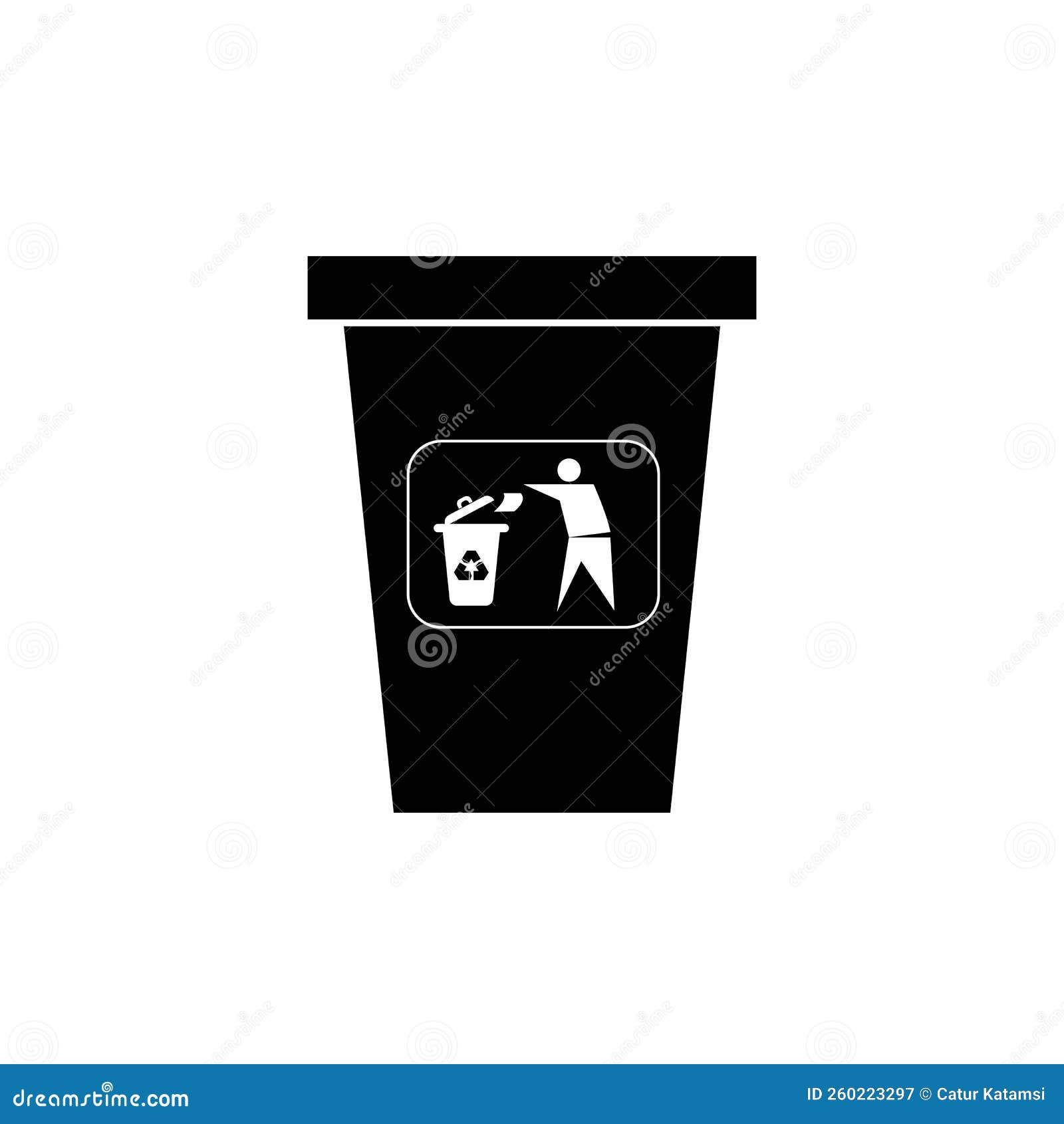 Trash icon logo vector stock illustration. Illustration of container ...