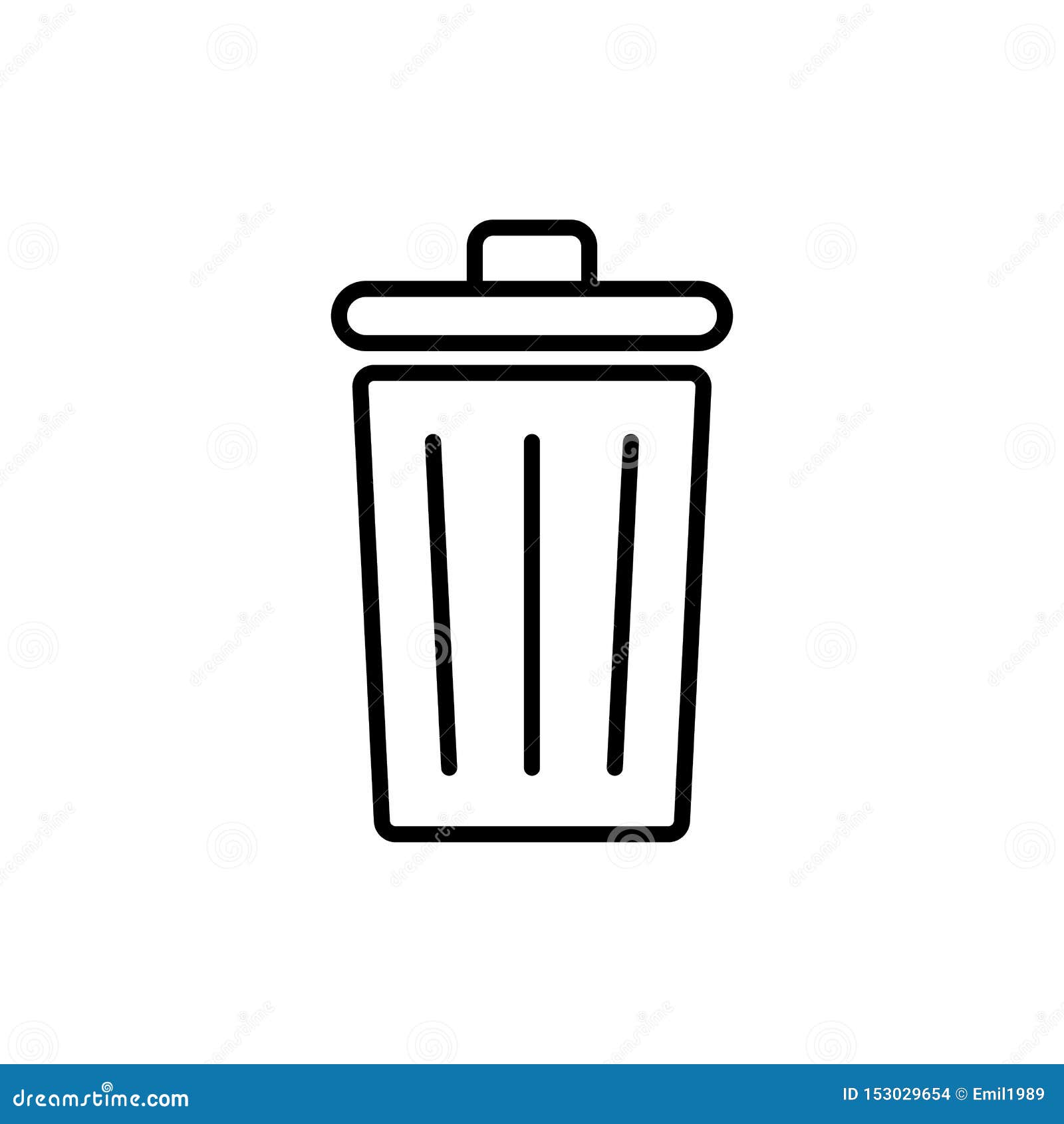 Trash Icon Symbol Simple Design Stock Illustration - Illustration of ...