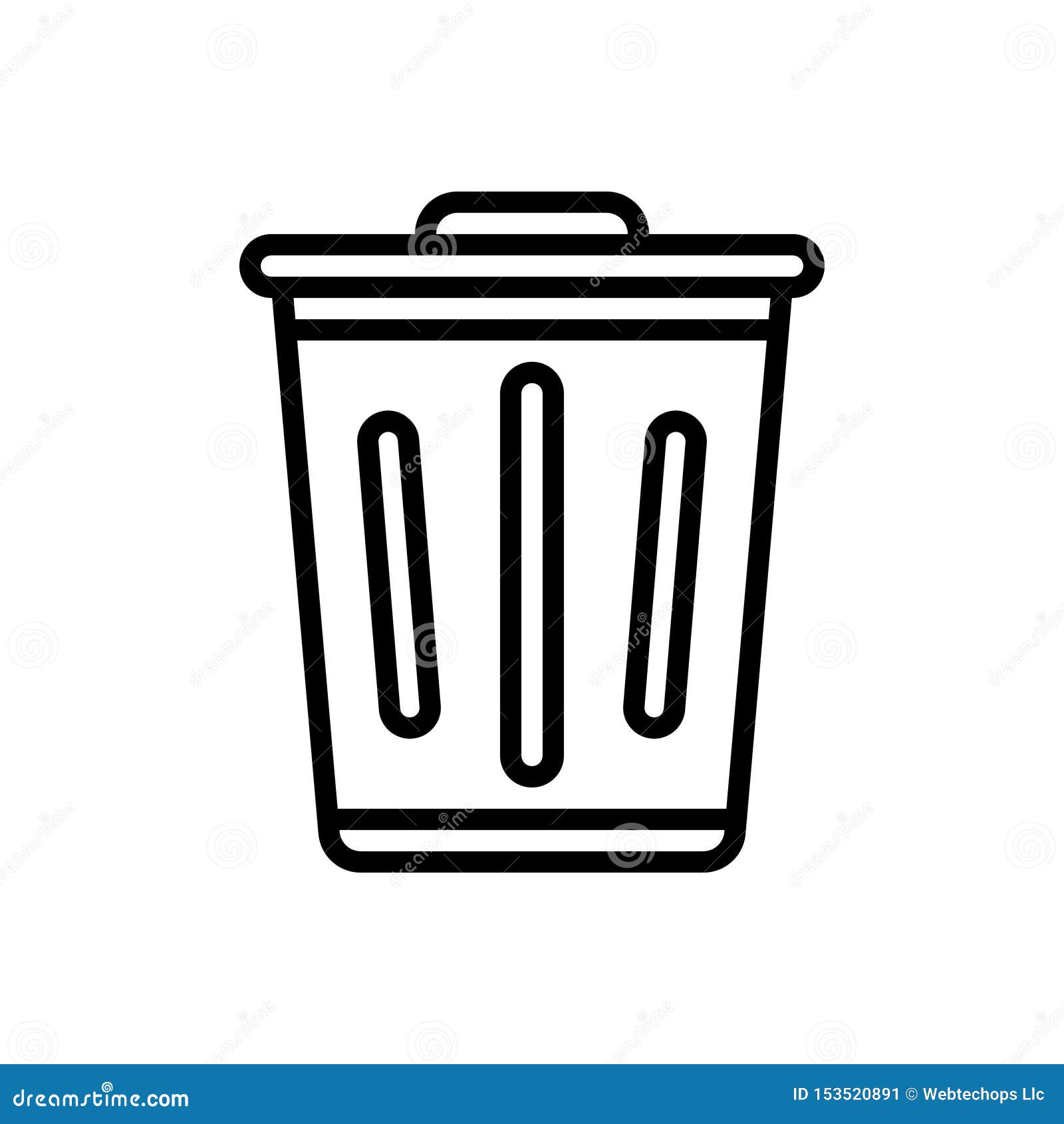 Black Line Icon for Trash, Debris and Rubbish Stock Vector ...