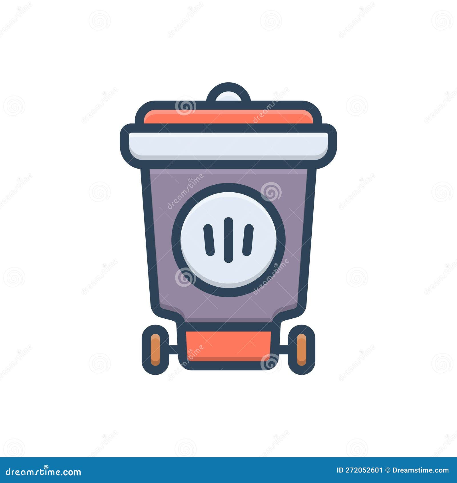 Color Illustration Icon for Trash, Refuse and Basket Stock Illustration ...