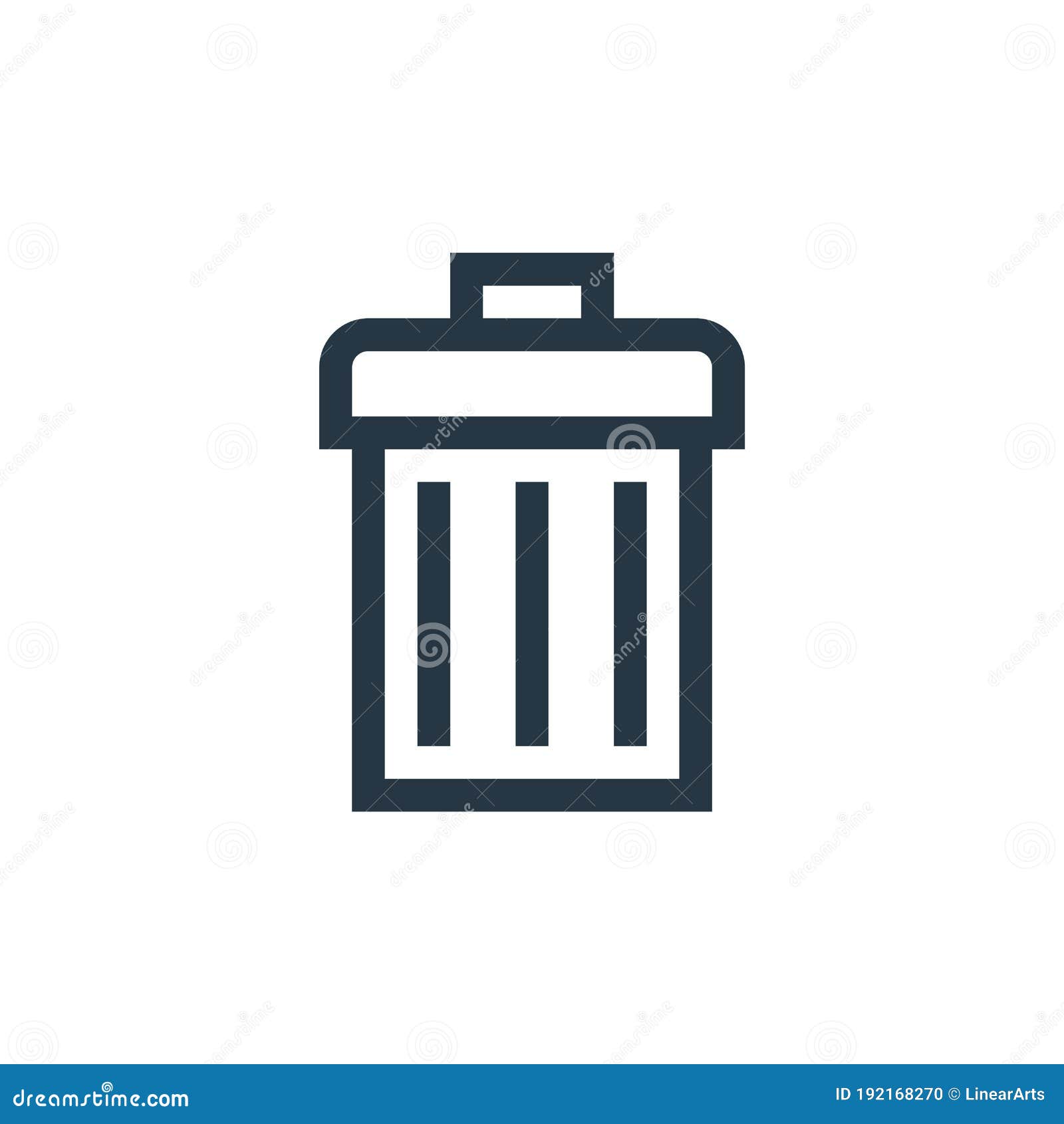 Trash Icon Vector from Vector Editing Concept. Thin Line Illustration ...