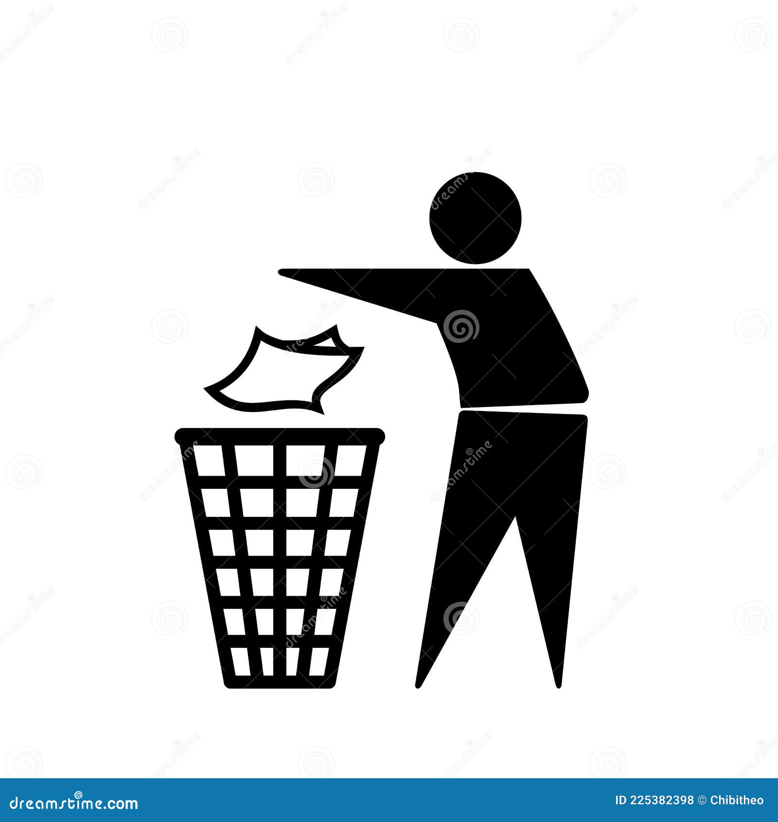 Trash Icon. Vector Illustration of Dispose of Trash Logo Stock Vector ...