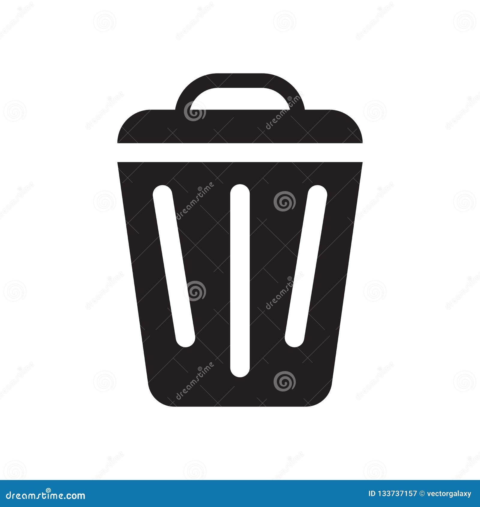 Trash Icon Vector Sign and Symbol Isolated on White Background Stock ...