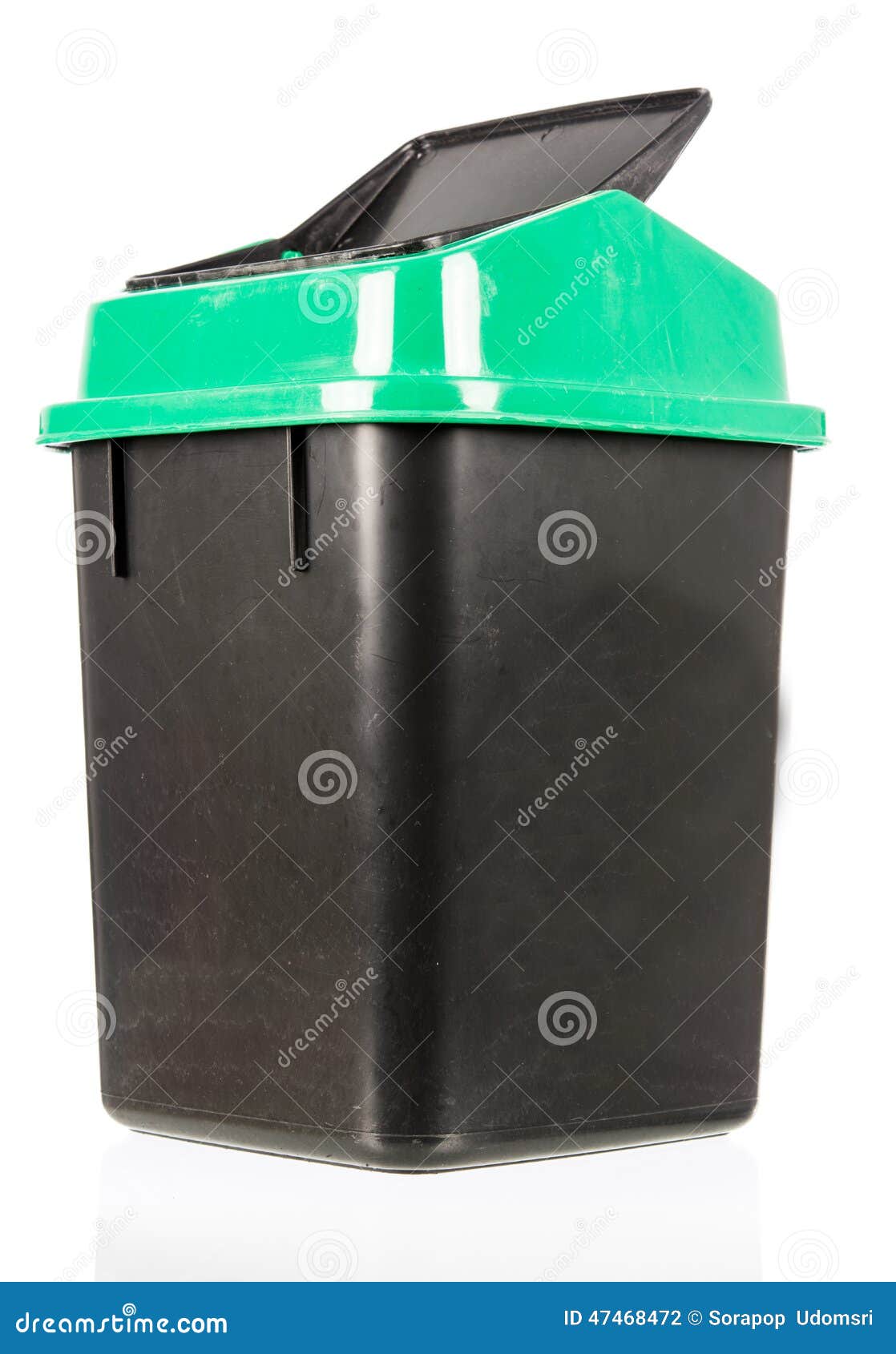 Trash Isolated Dirty Old Black Bin Isolated Stock Photo - Image of ...