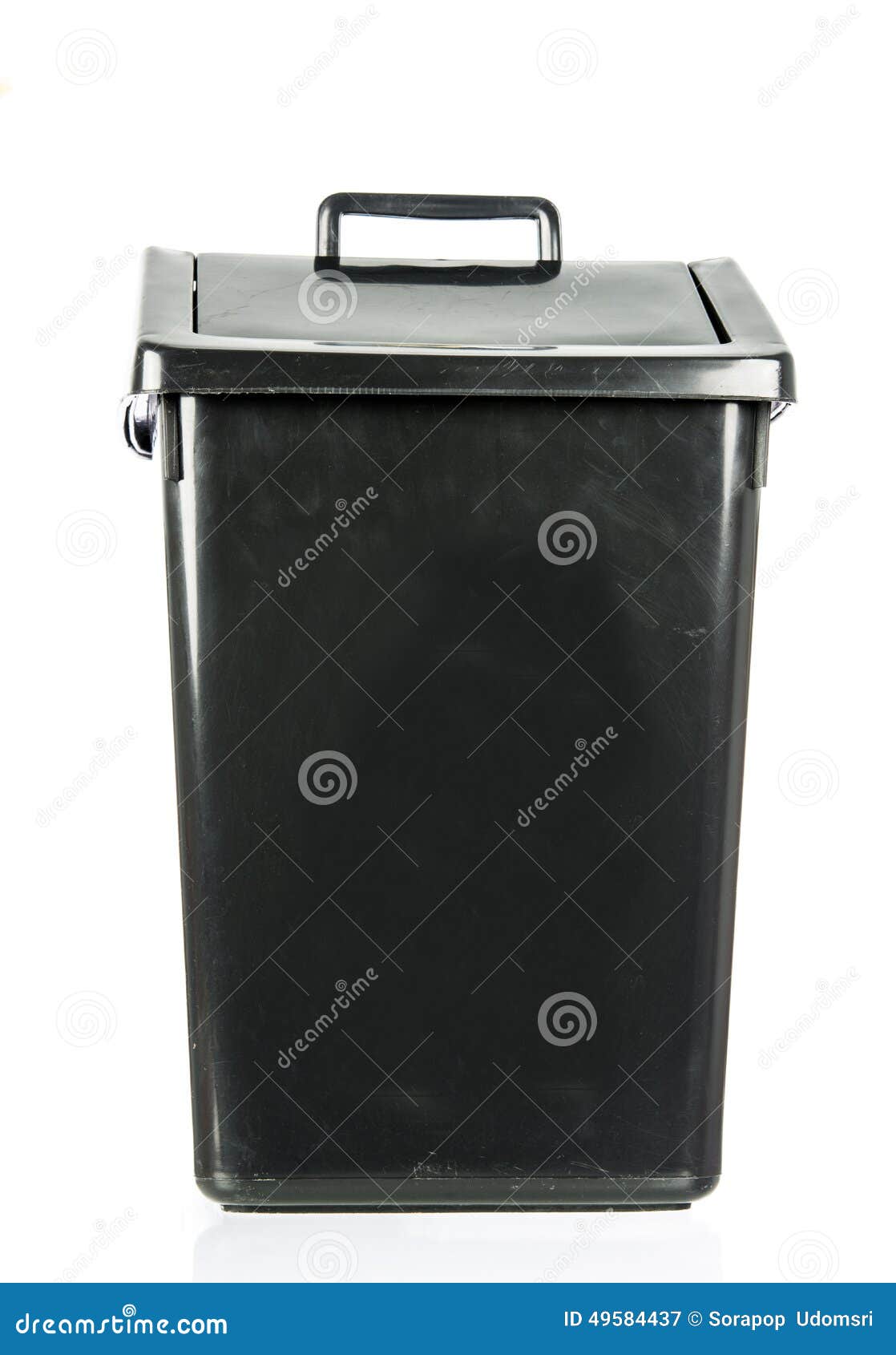 Trash Isolated Dirty Old Black Bin Isolated Stock Image - Image of ...