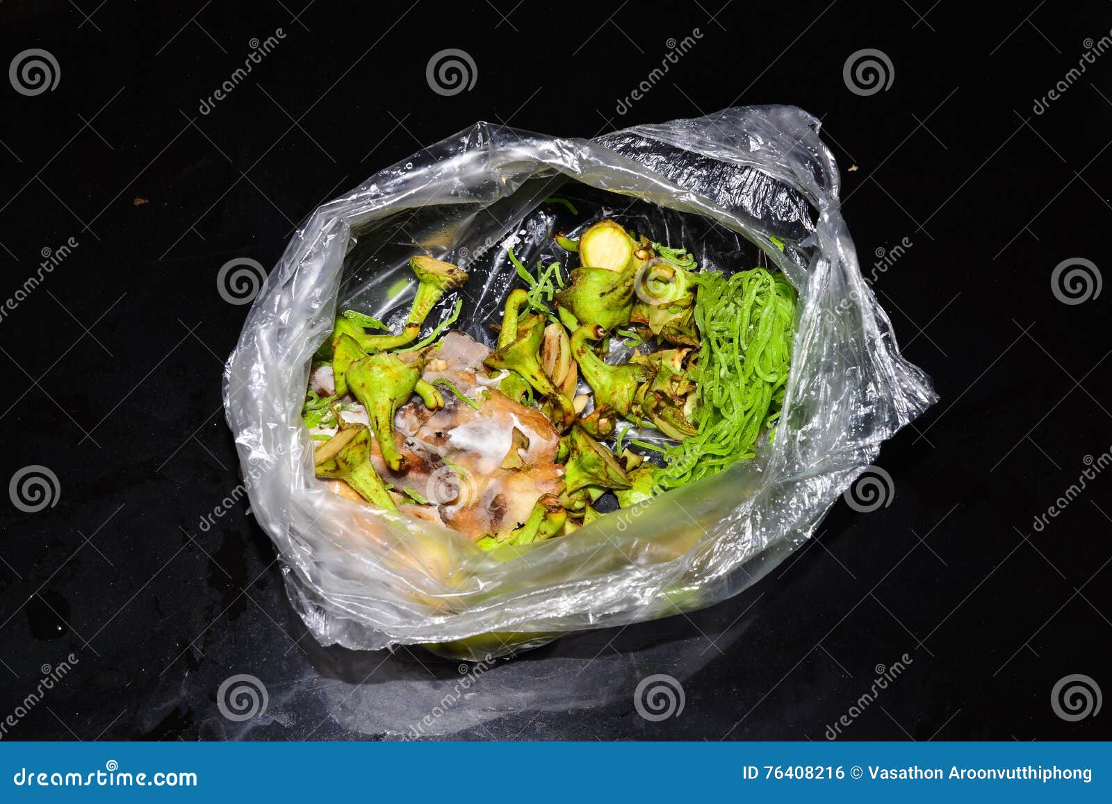 Trash in the Kitchen stock photo. Image of plastic, organic - 76408216