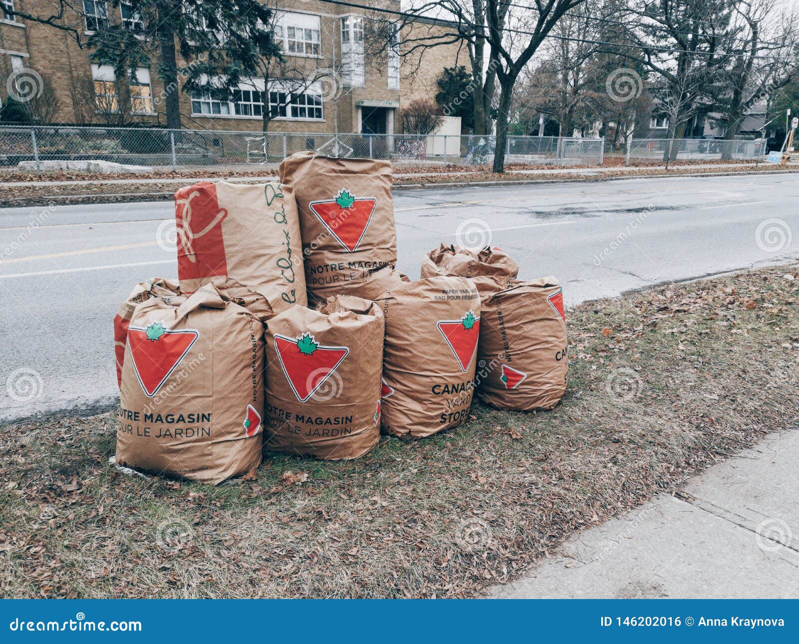 Trash Litter Collected in Paper Recycle Bags from Canadian Tire Store ... Trash Litter Collected in Paper Recycle Bags from Canadian Tire Store ...