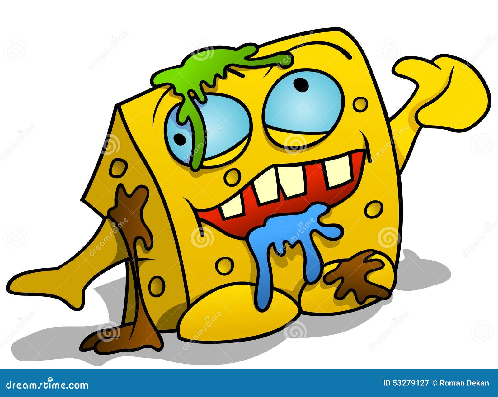 Trash Monster stock vector. Illustration of ghost, character - 53279127