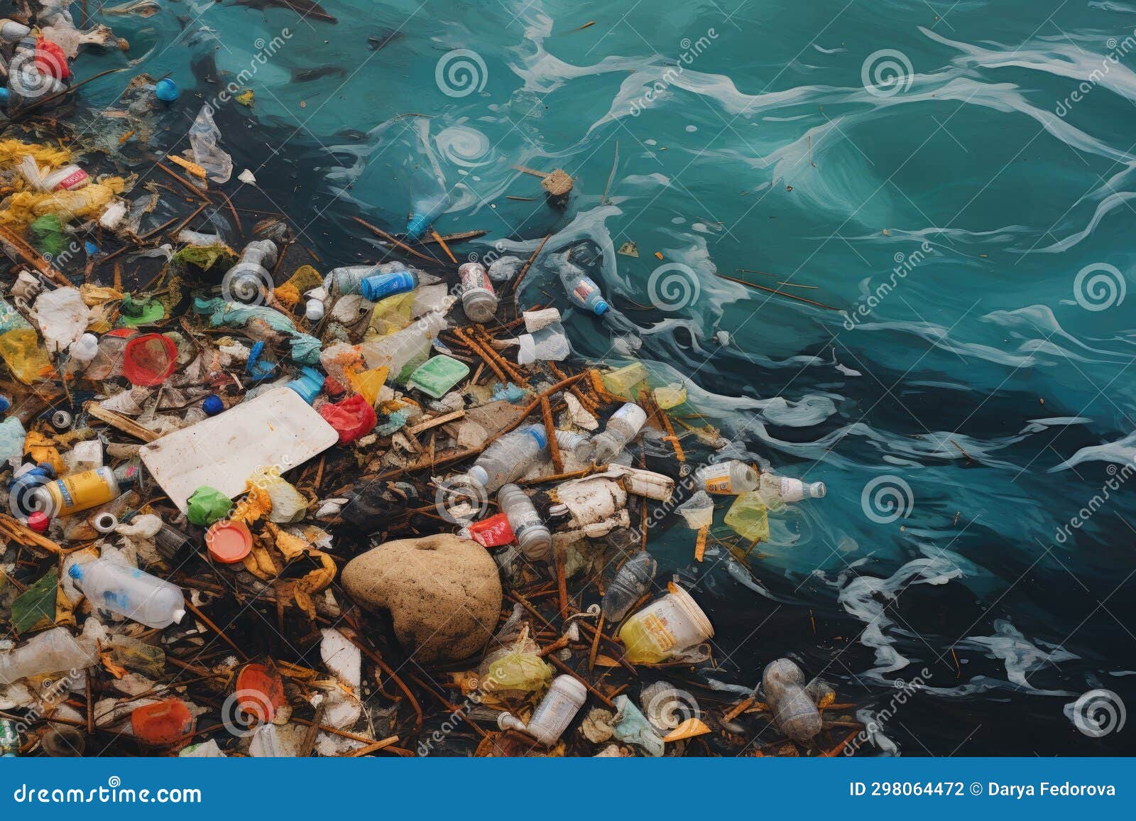 Trash on the Ocean Shore. Problem of Pollution and Ecology of the Sea ...