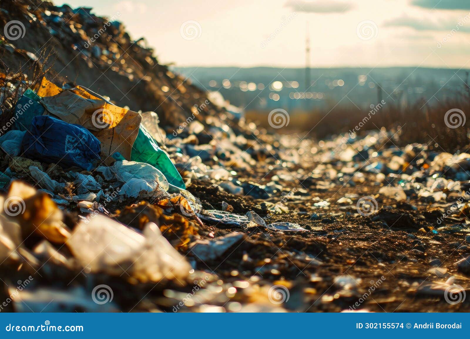 Trash Piles Smoldering In Aerial Scene Underline Grave Environmental ...
