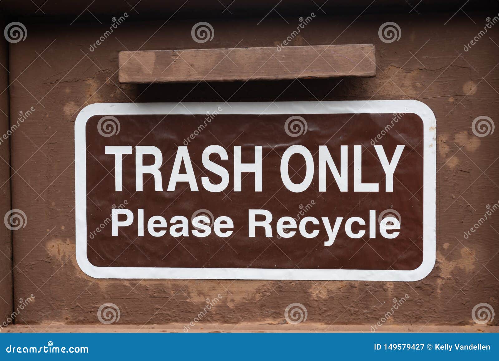 Trash only Please Recycle Sign Stock Image - Image of secure, detail ...