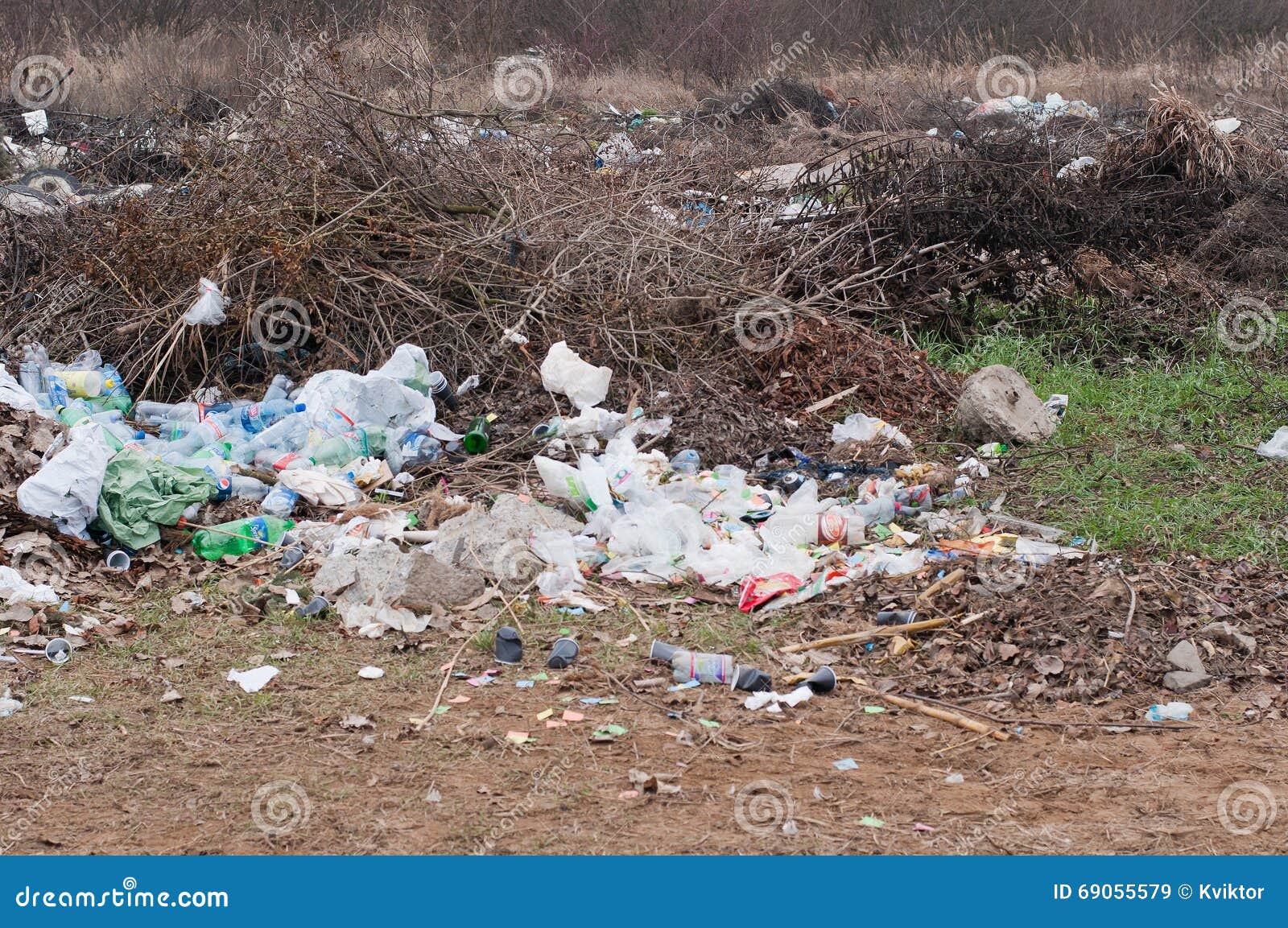Trash Polluting Environment Stock Image - Image of dump, disorder: 69055579