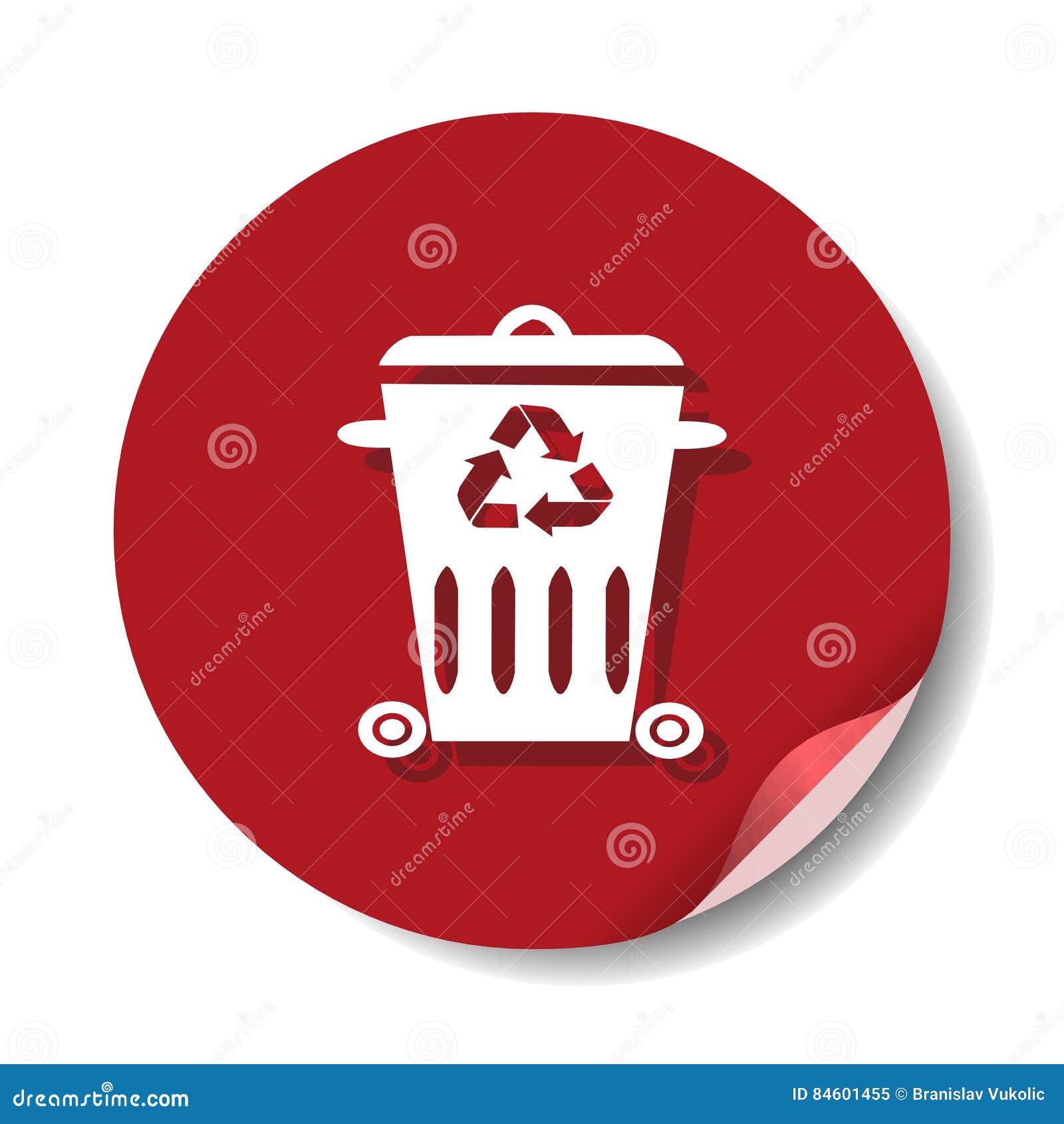 Trash Recycling Label, Illustration Stock Illustration - Illustration ...