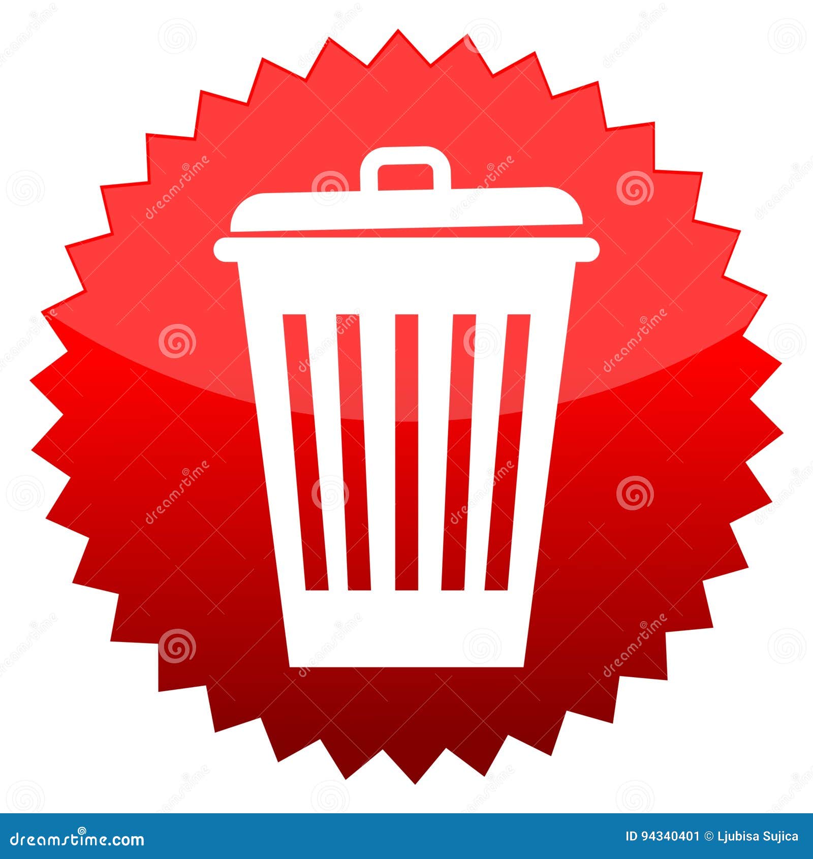 Trash, Red sun sign stock illustration. Illustration of ecology - 94340401