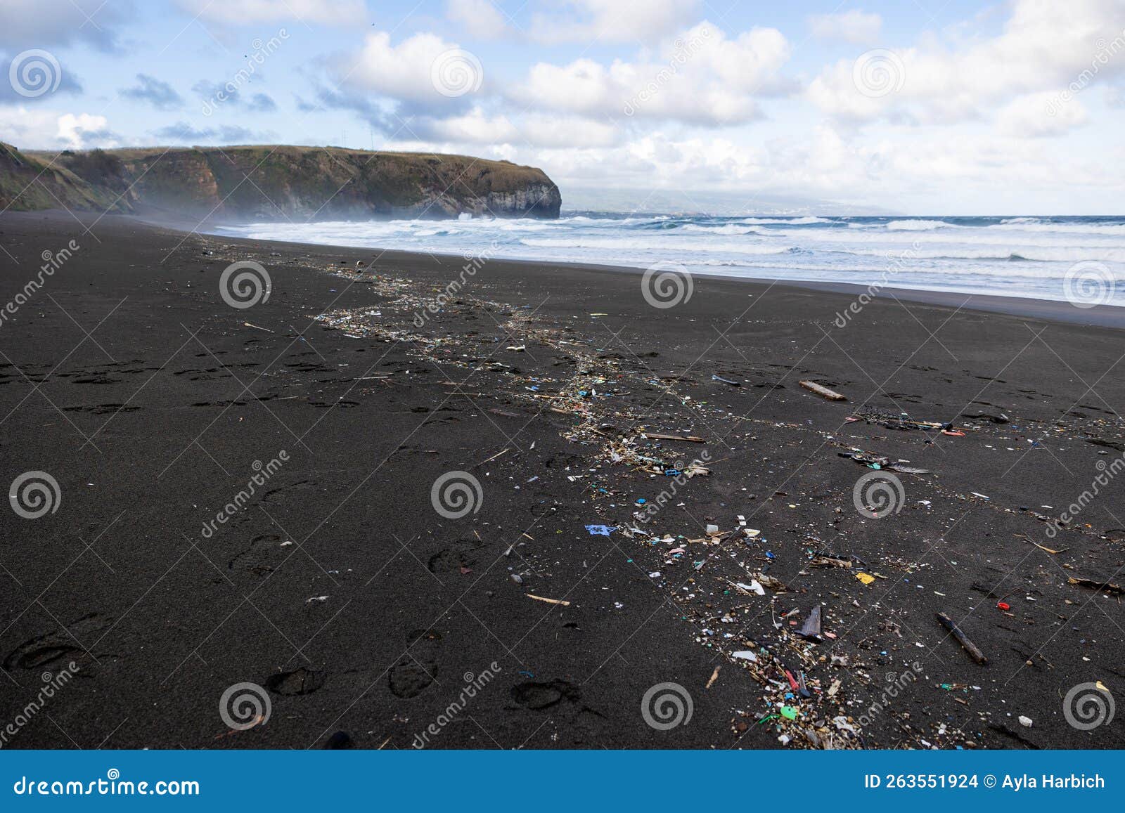 Trash in the Sand, Plastic Waste by the Ocean, Sad and Unsustainable ...