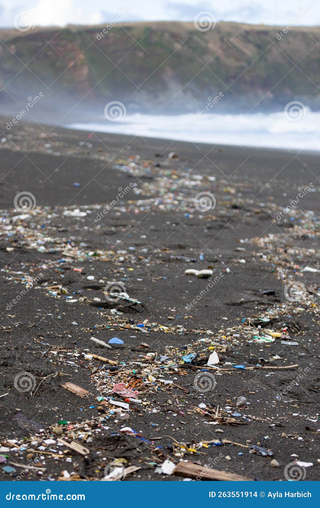 Trash in the Sand, Plastic Waste by the Ocean, Sad and Unsustainable ...