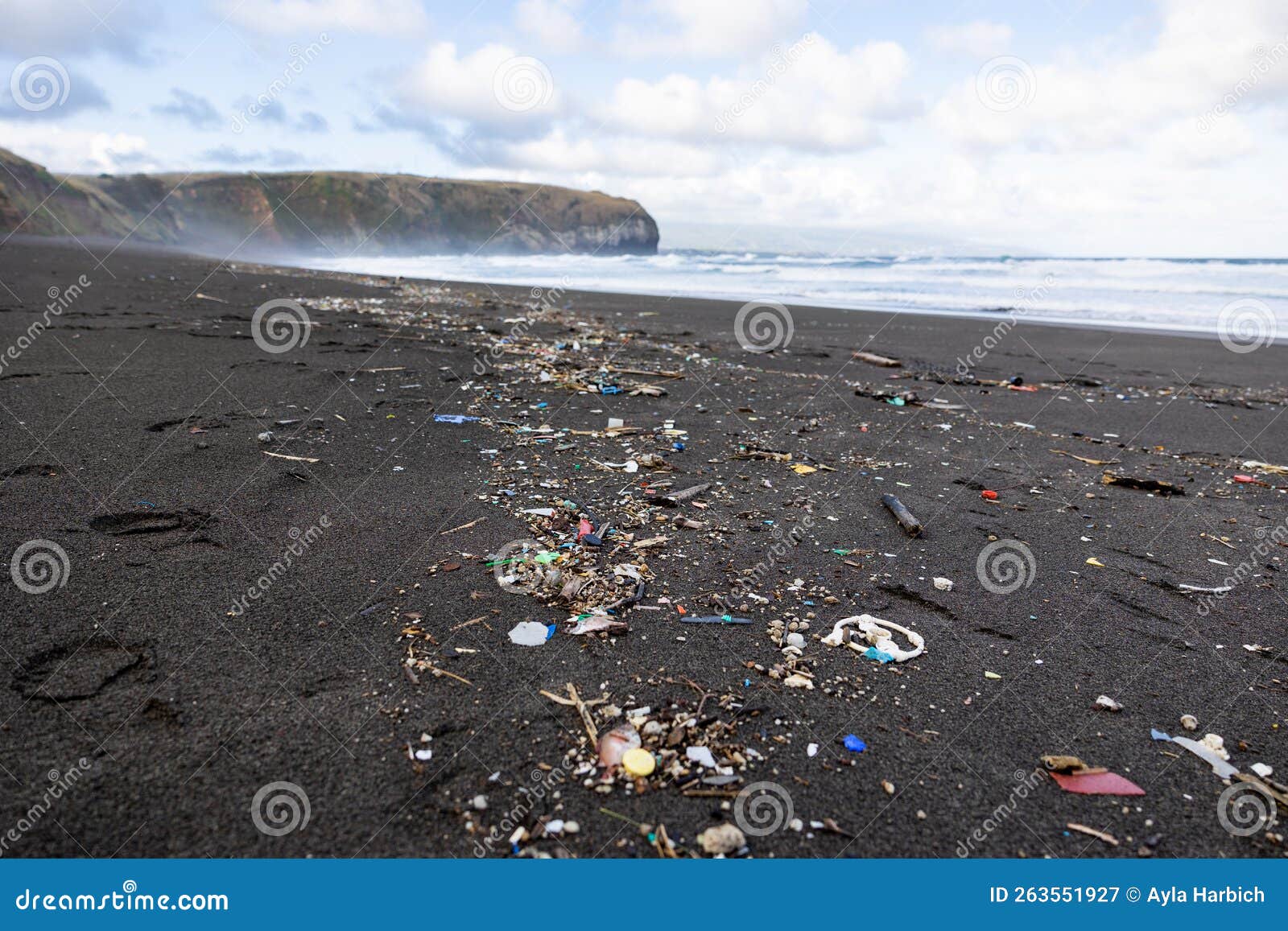 Trash in the Sand, Plastic Waste by the Ocean, Sad and Unsustainable ...