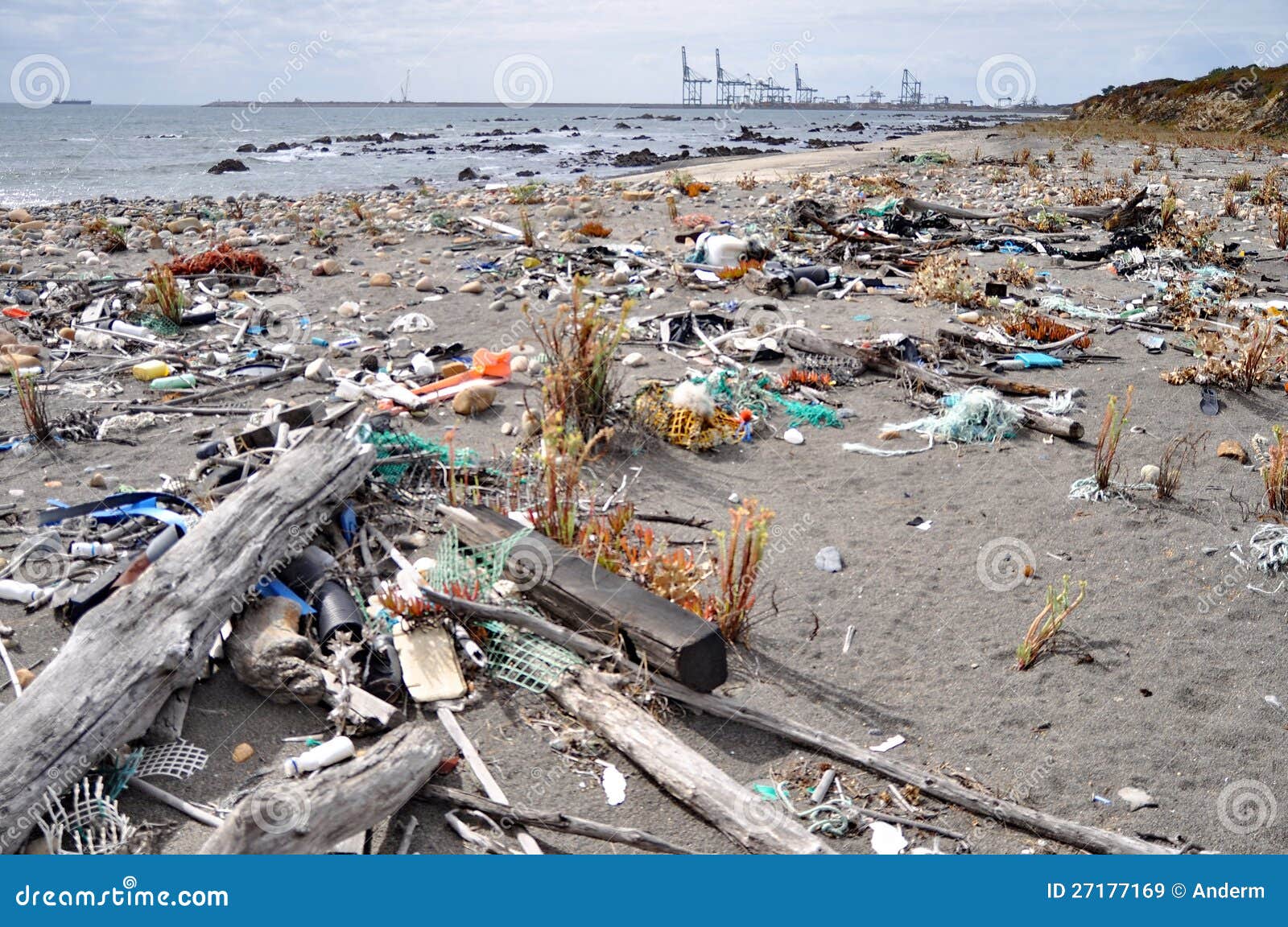 Trash on the seashore stock image. Image of dump, outdoors - 27177169