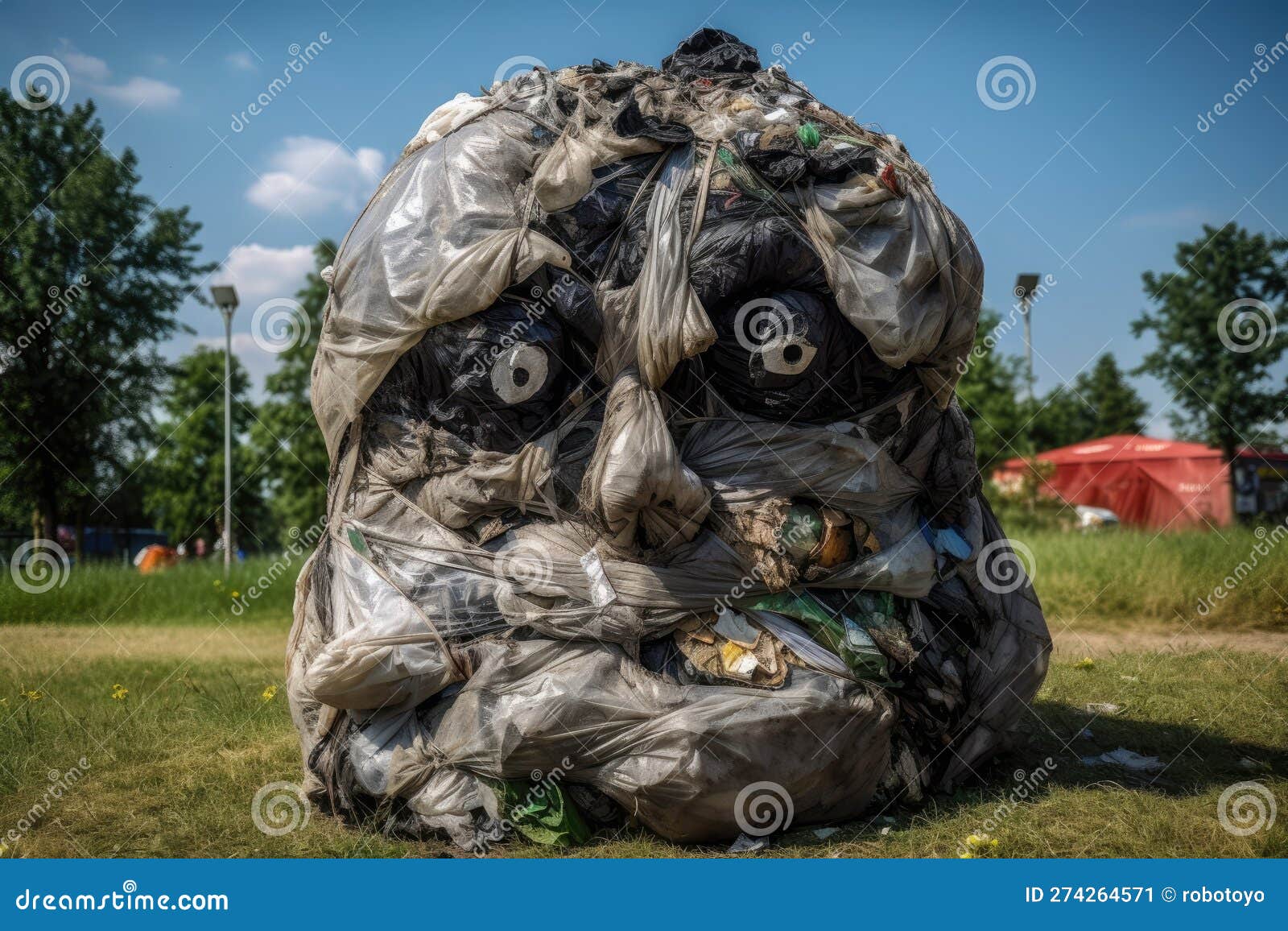 Trash Shaped Like a Face. Ai Generated Stock Illustration ...