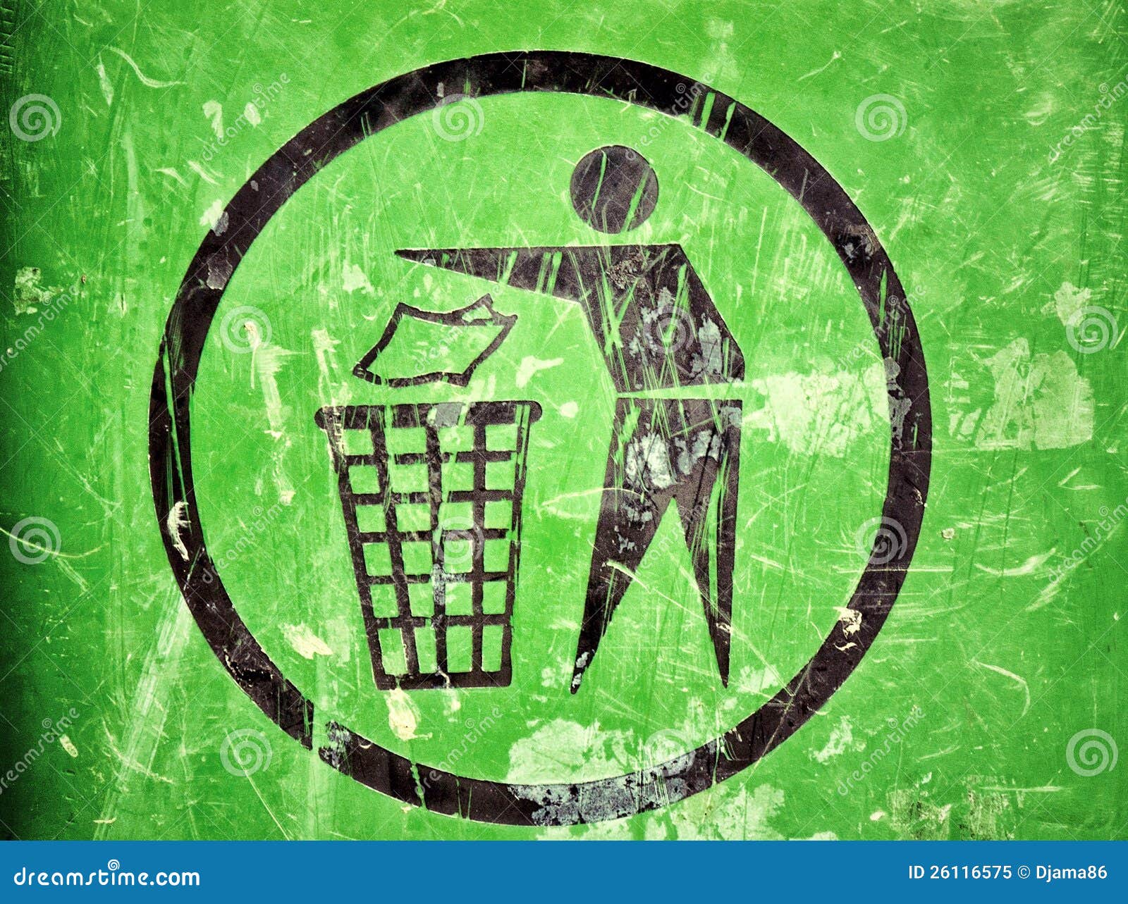 Trash sign stock image. Image of environmentalist, landfill - 26116575