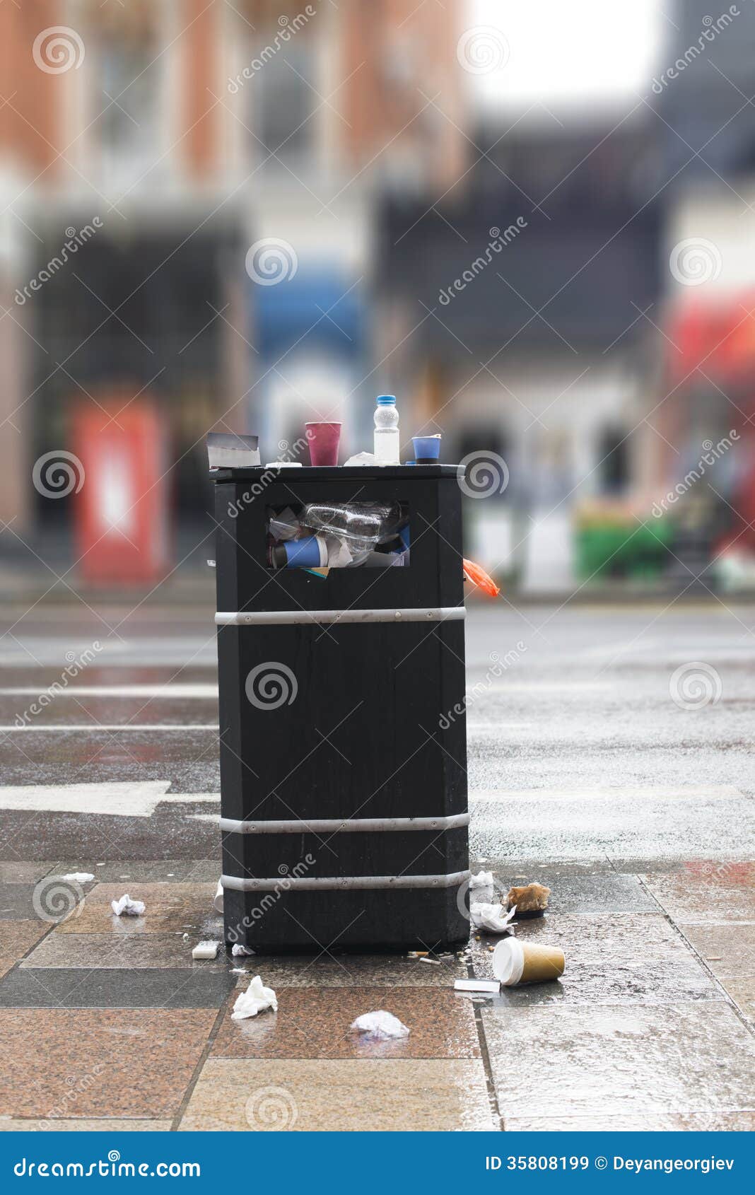 Trash on the street stock image. Image of public, refuse - 35808199