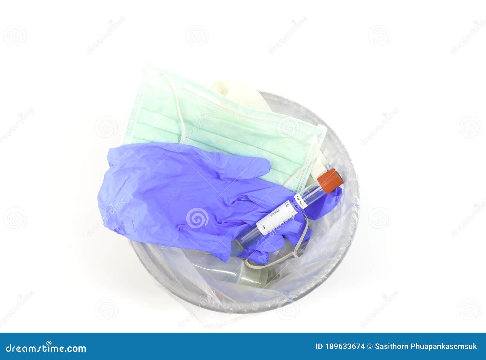 Trash with Surgery Disposable Objects Stock Photo - Image of dirty ...