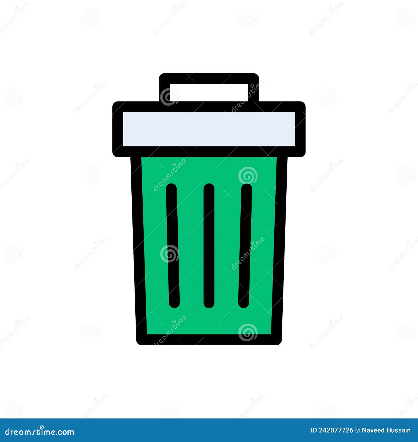 Trash Vector Color Line Icon Stock Vector - Illustration of remove ...