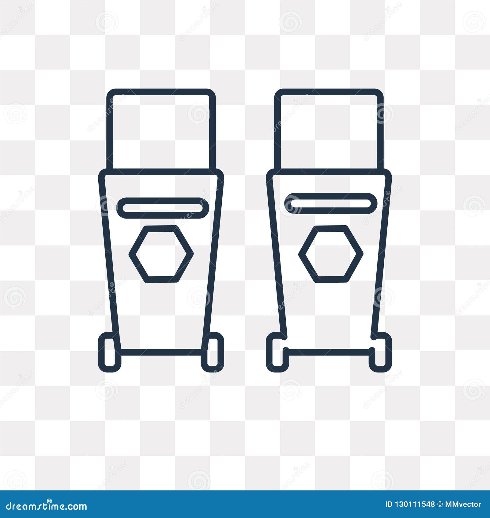 Trash Vector Icon Isolated on Transparent Background, Linear Trash ...