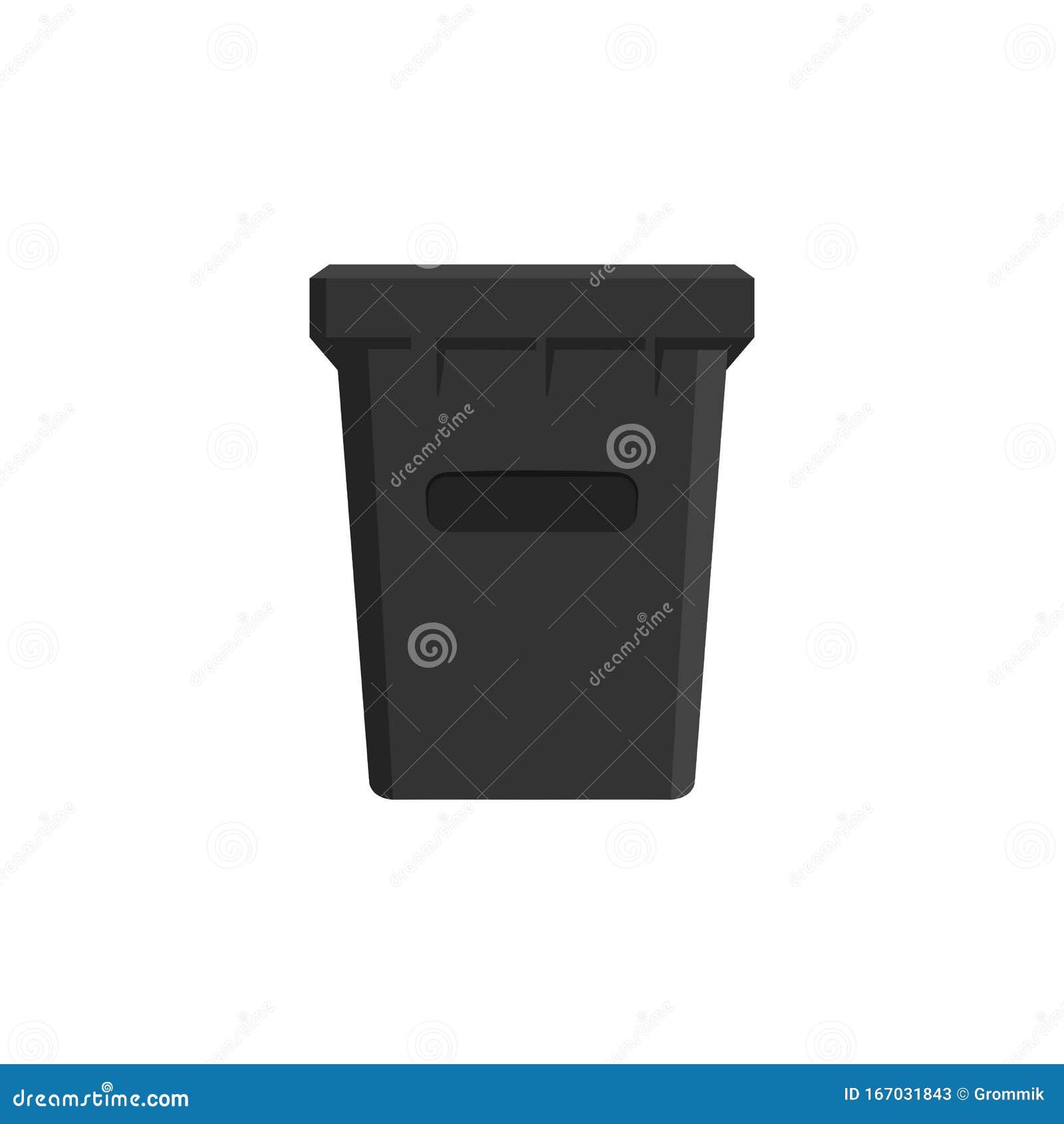 Trash and Waste Container Icon in Flat Style. Isolated on White ...