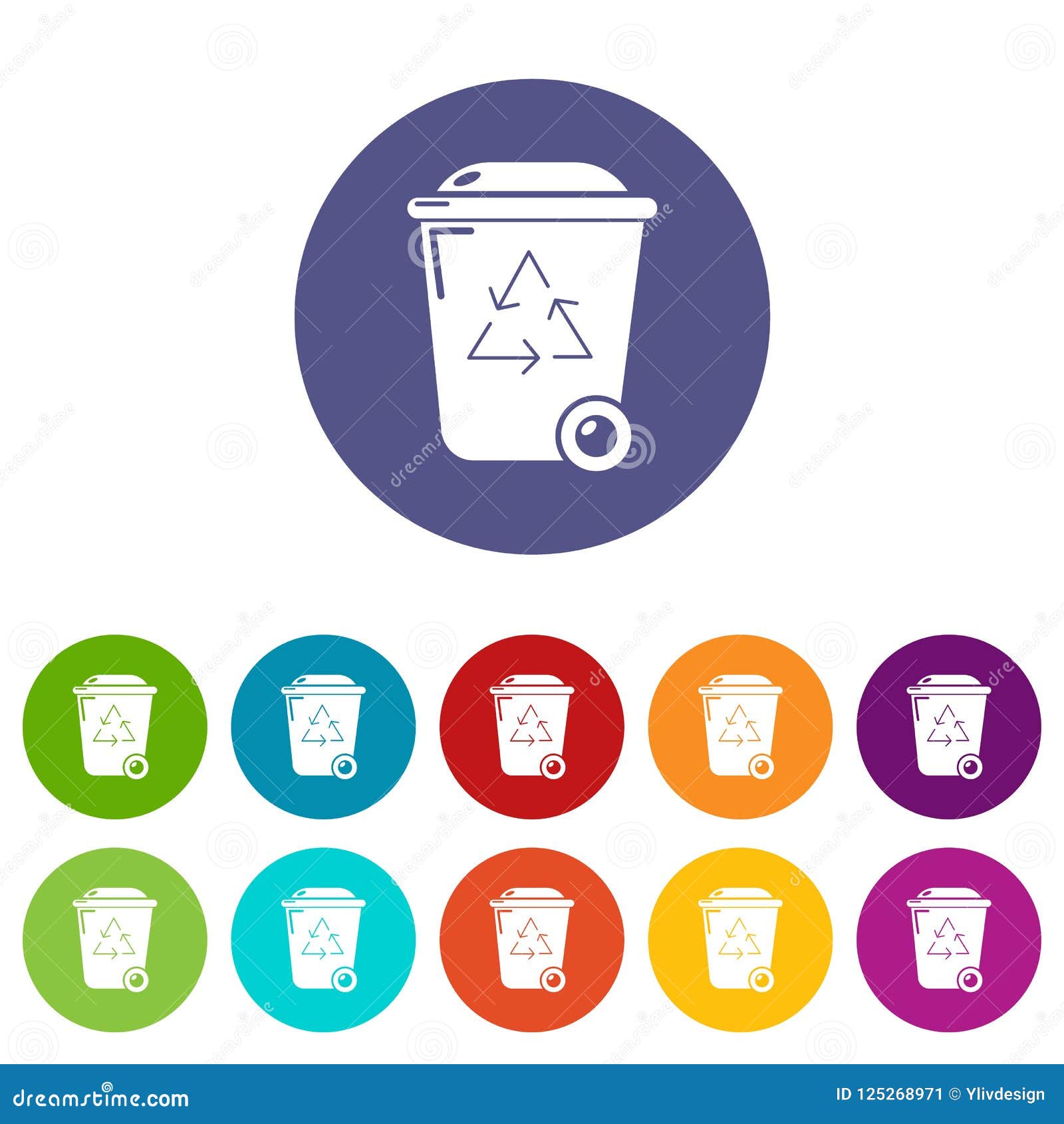 Trash Wheelie Bin Icons Set Vector Color Stock Vector - Illustration of ... Trash Wheelie Bin Icons Set Vector Color Stock Vector - Illustration of ...