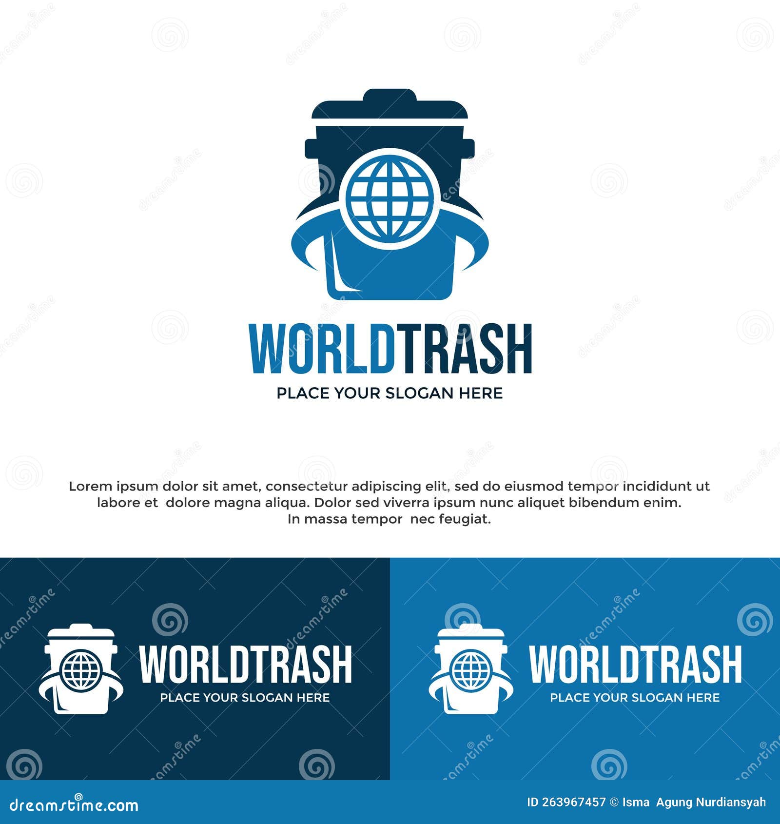 Trash of World Vector Logo Template Stock Vector - Illustration of leaf ...