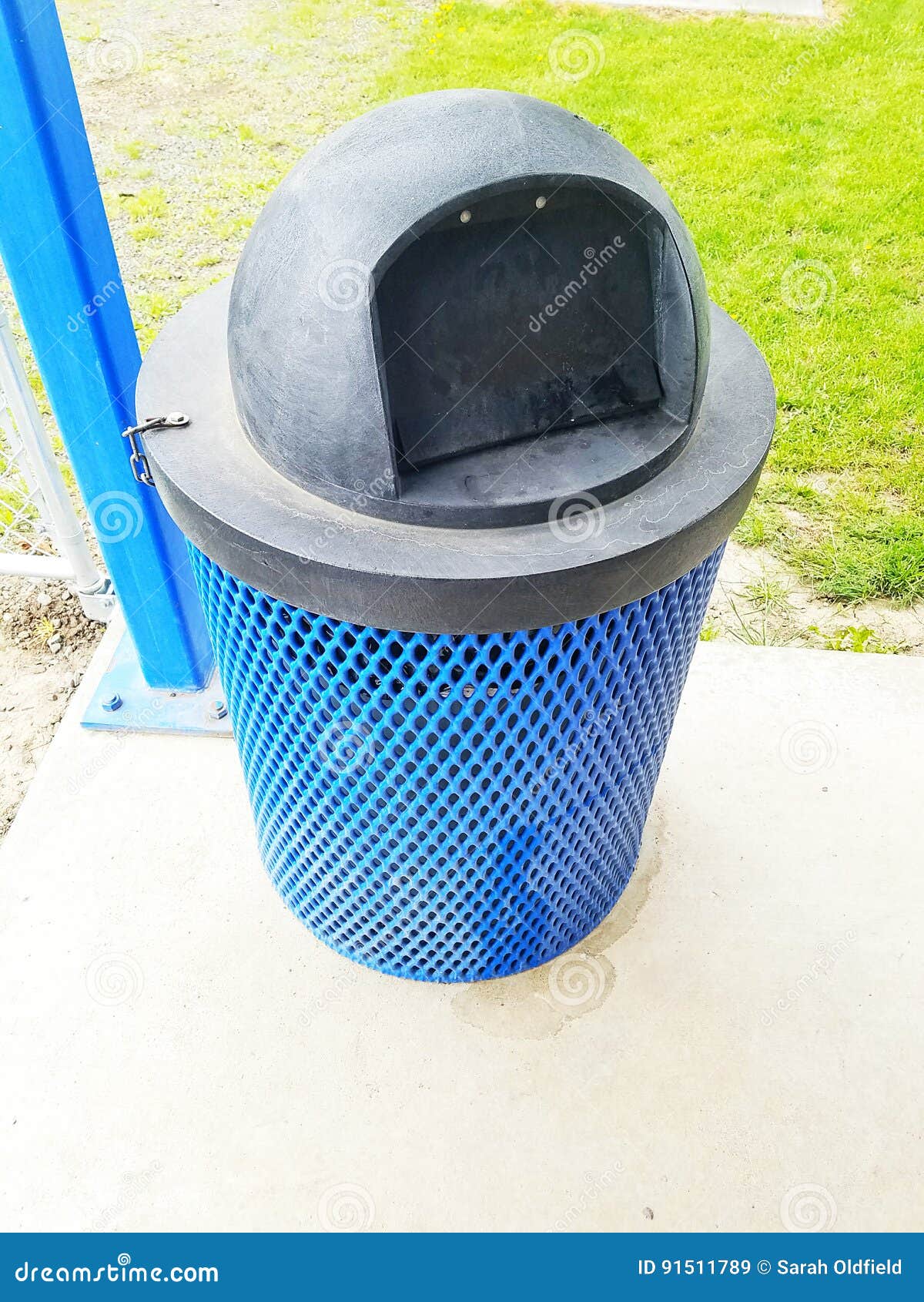 Trashbin stock image. Image of trash, blue, trashbin - 91511789