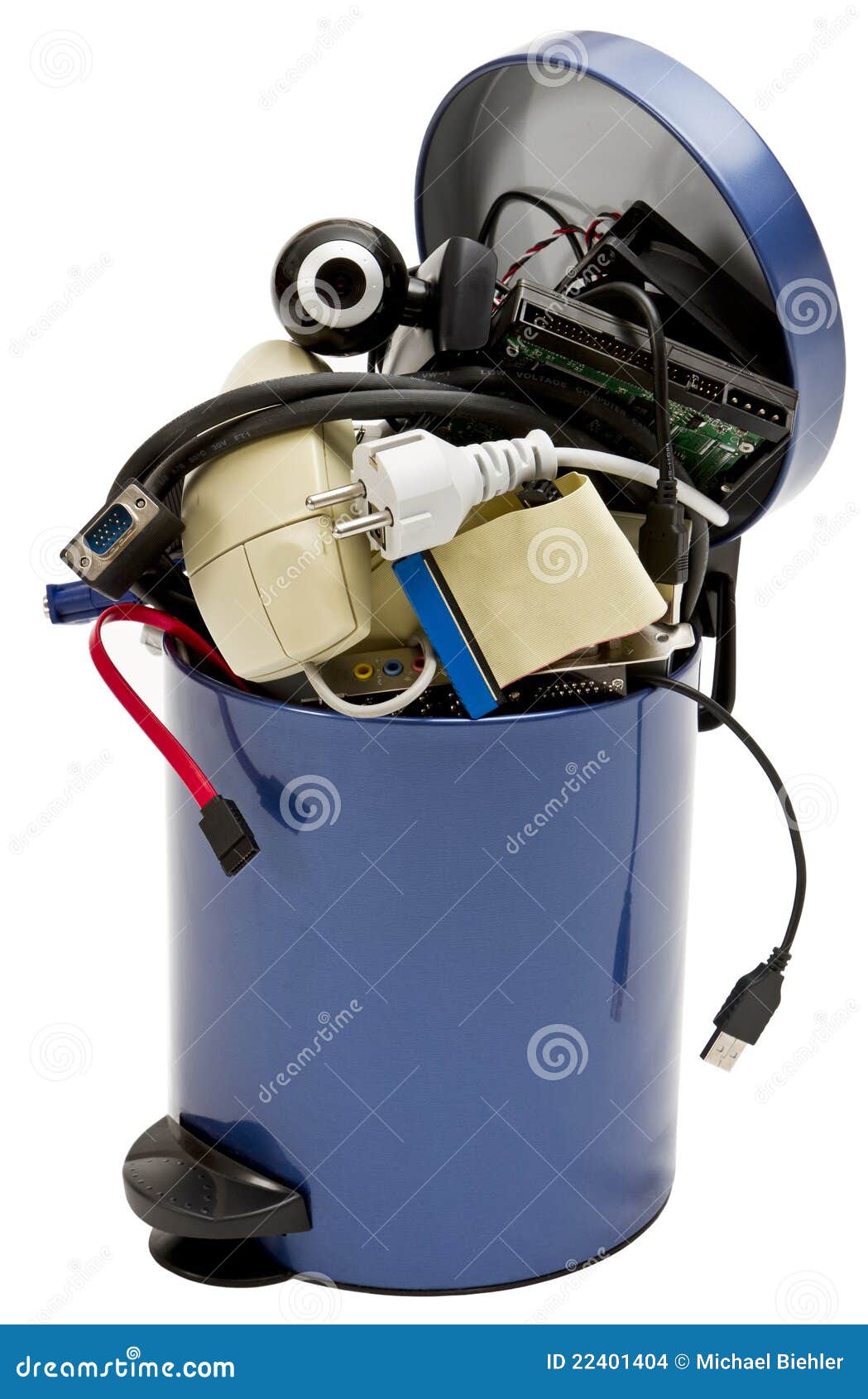 Electronic Waste Concept. E-waste Heap From Discarded PC Computer ...