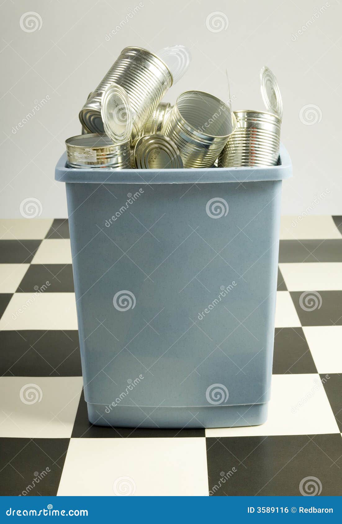 Trashcan filled with tins stock photo. Image of garbage - 3589116