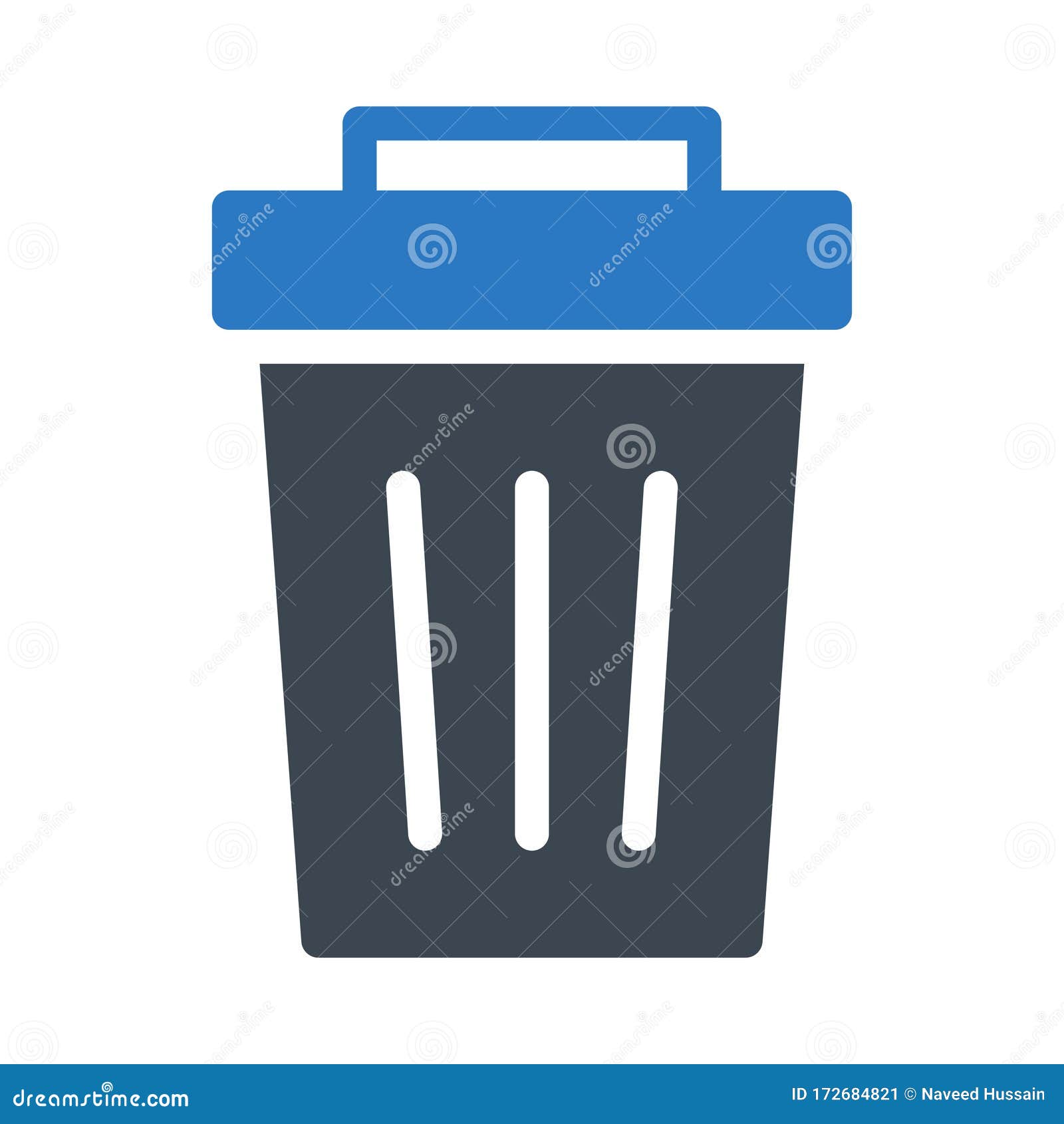 Trashcan Vector Glyph Color Icon Stock Vector - Illustration of ...