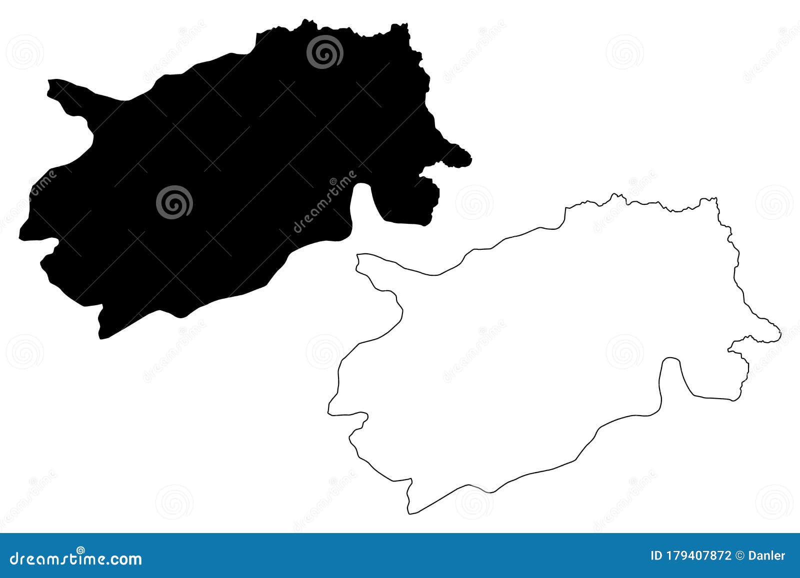 Trashigang District Districts of Bhutan, Kingdom of Bhutan Map Vector ...