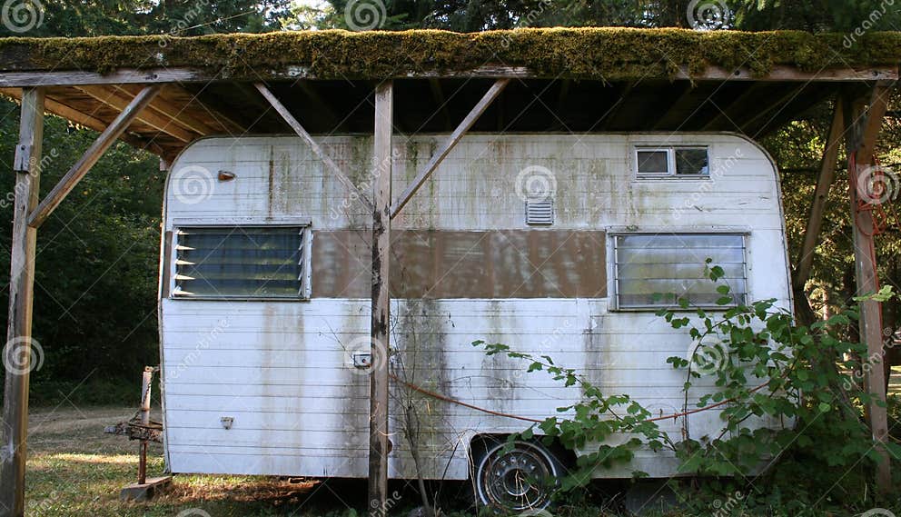 Trashy Trailer stock image. Image of redneck, bush, camp - 410895