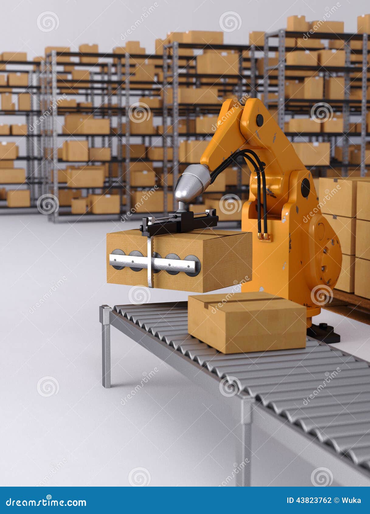 Trasporto Con Palette Robot Fotografia Stock - Immagine di automatismo ...