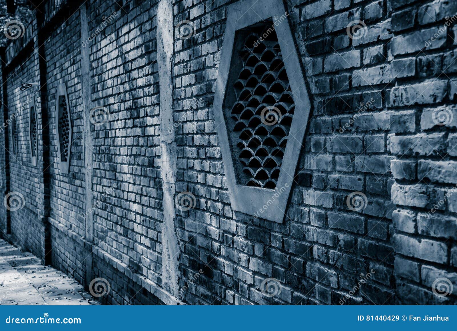 Trational Brick Window In Chinese Garden Royalty-Free Stock Photography ...